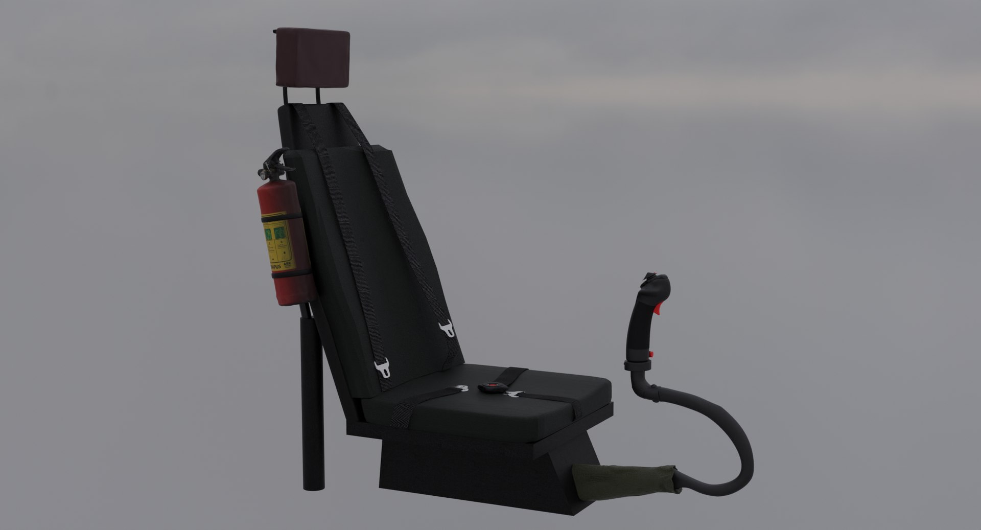 3D Black Hawk Helicopter Pilot Chair Model - TurboSquid 2104390