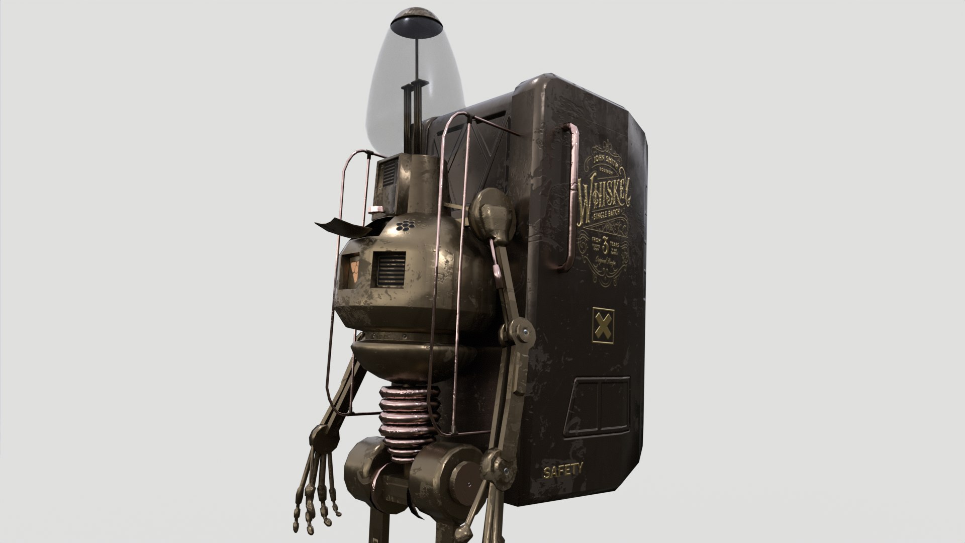 Steampunk Vendor Robot Model - TurboSquid 2200198