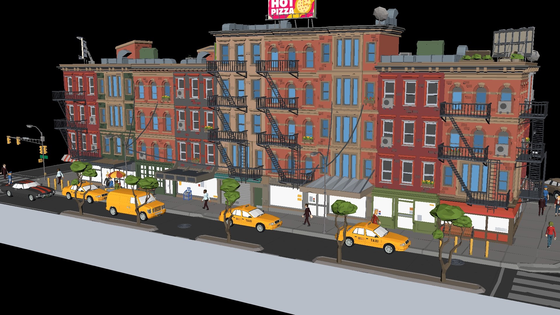 Polygon City Pack Environment With Atlas Texture 3D Model - TurboSquid ...