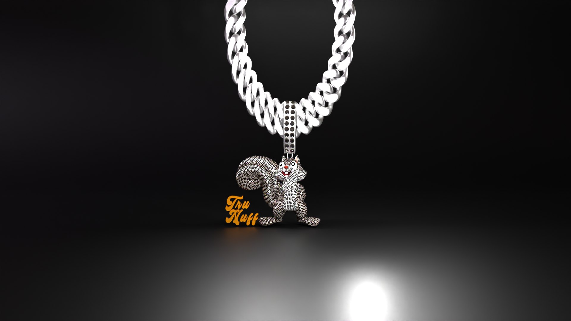 Diamond Squirrel Cuban Link Chain model - TurboSquid 2023311