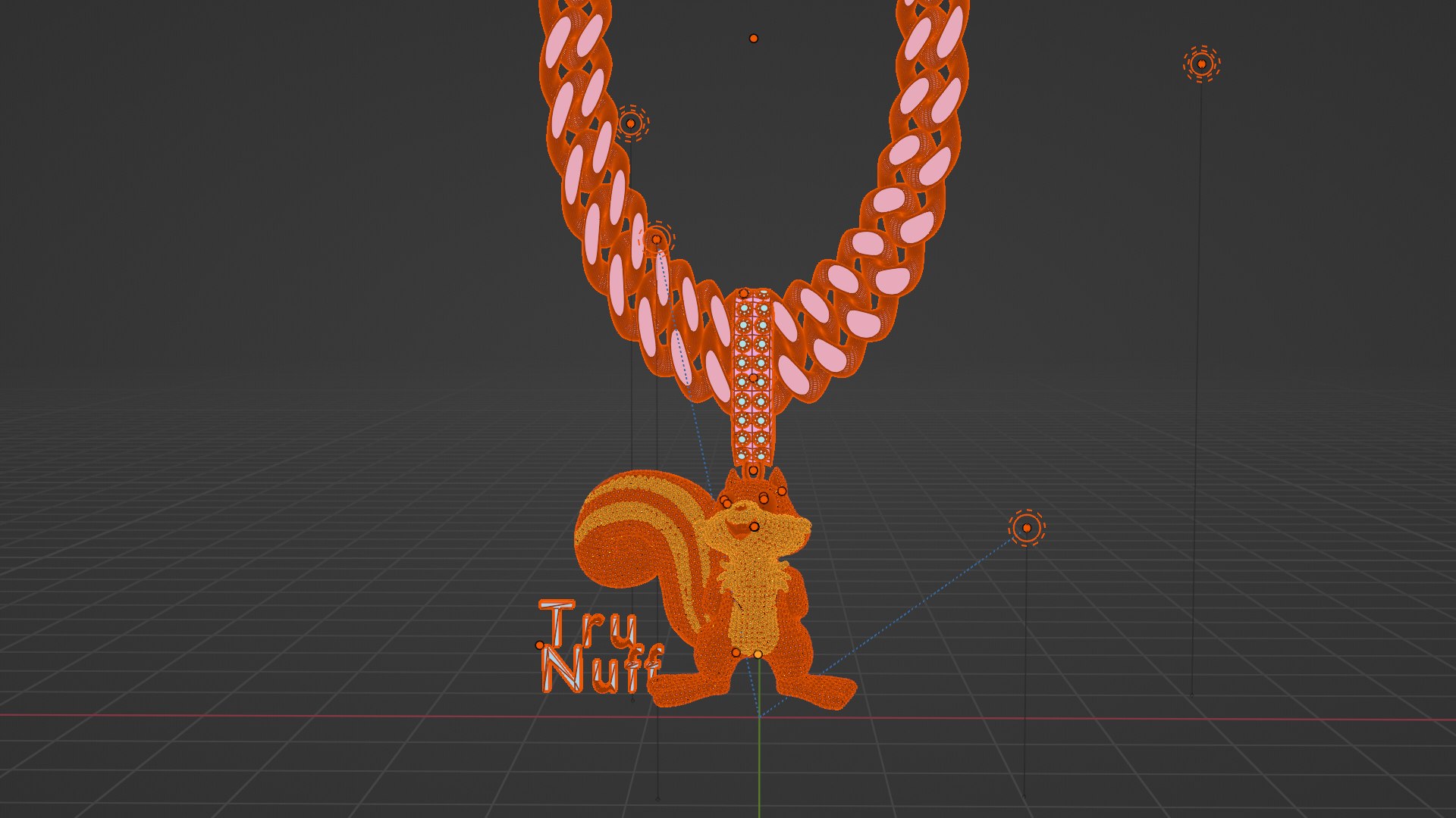 Diamond Squirrel Cuban Link Chain model - TurboSquid 2023311