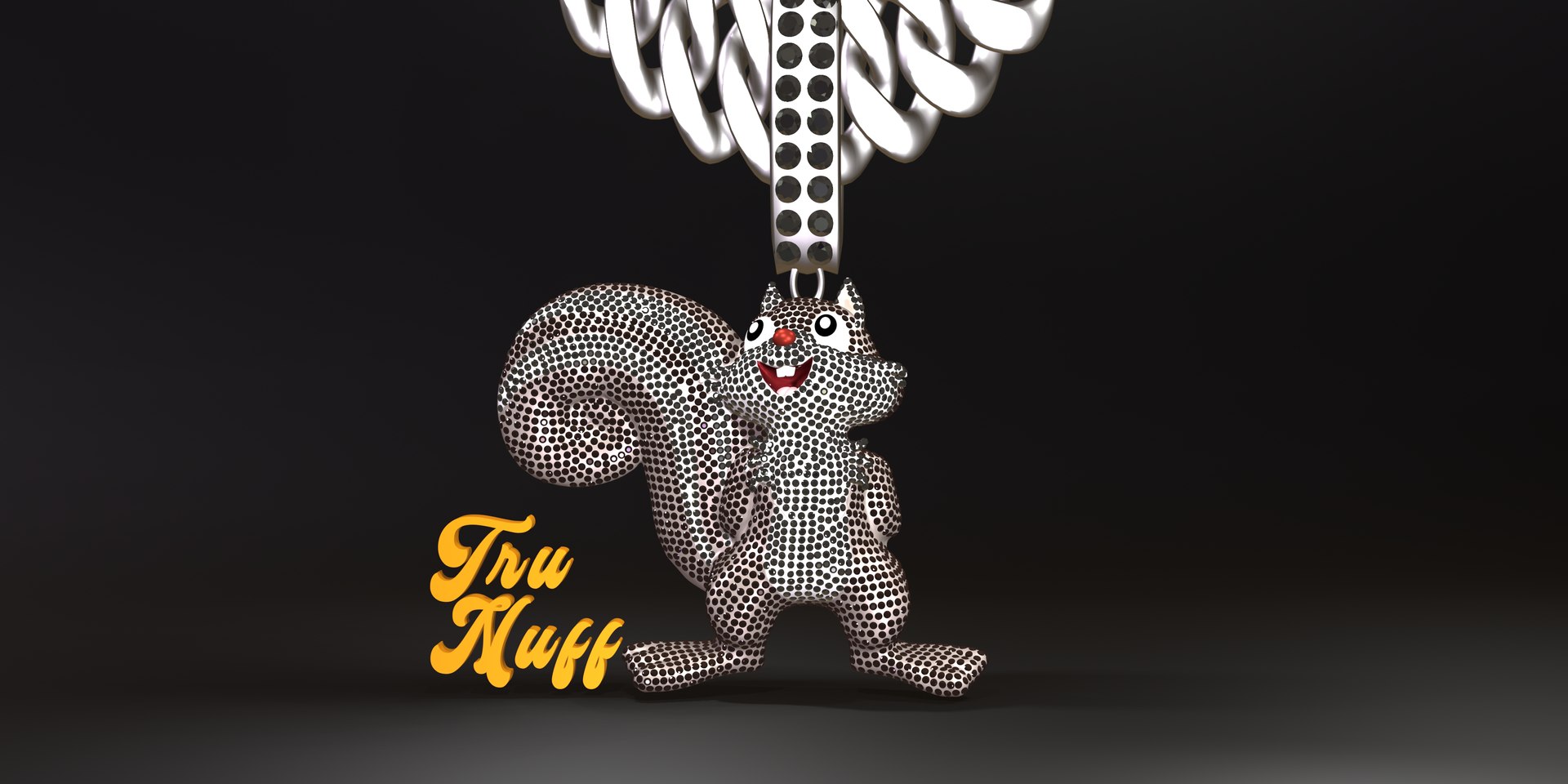 Diamond Squirrel Cuban Link Chain model - TurboSquid 2023311