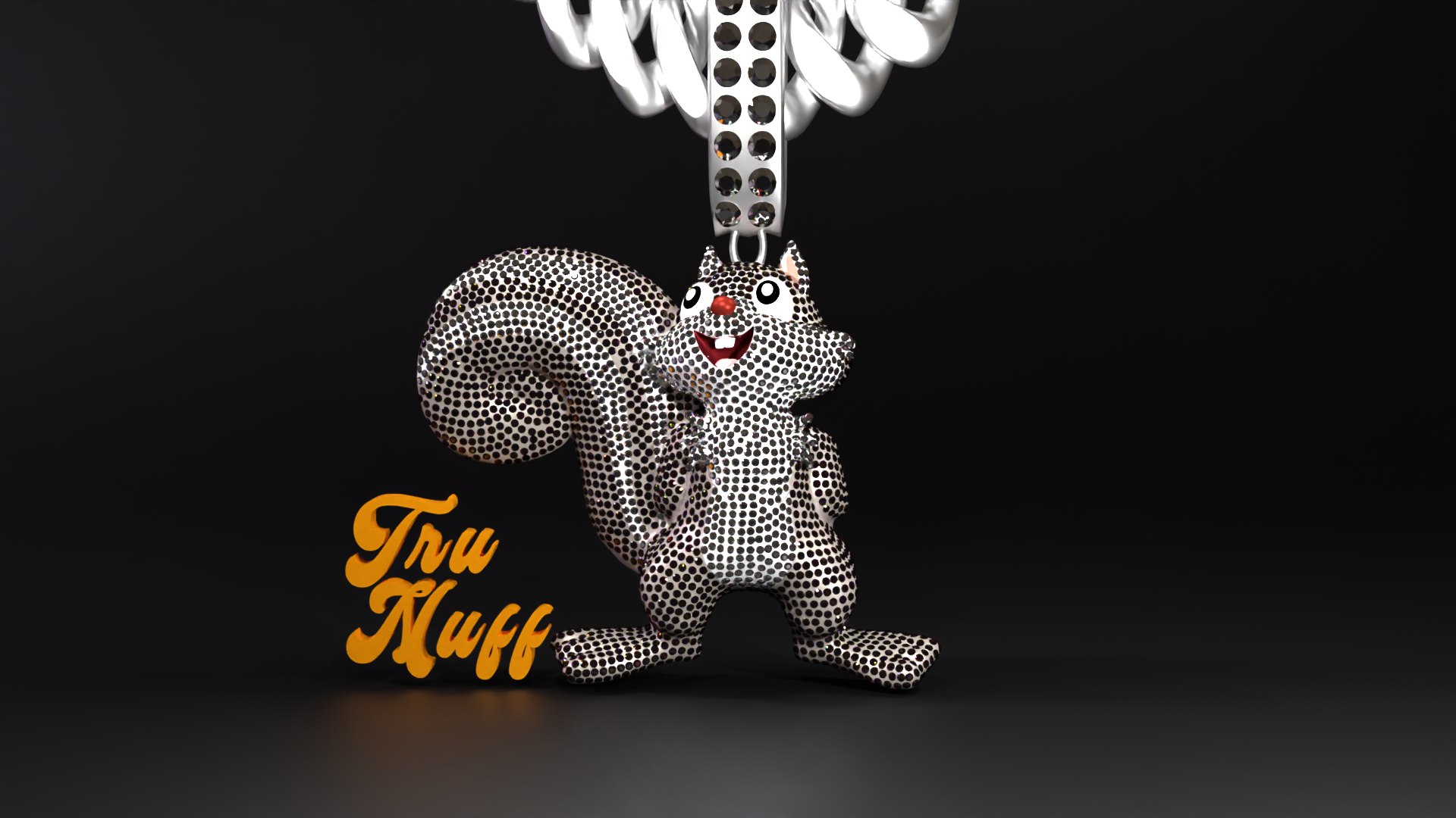 Diamond Squirrel Cuban Link Chain model - TurboSquid 2023311