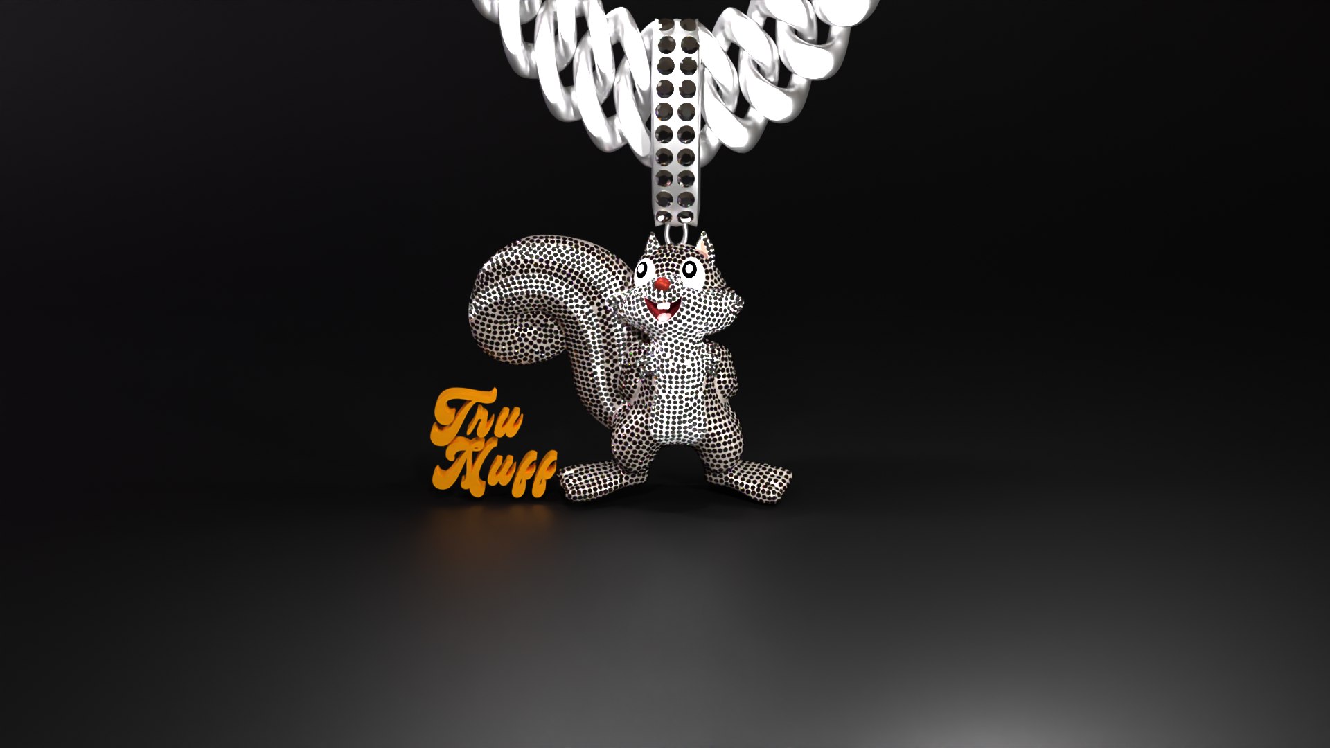 Diamond Squirrel Cuban Link Chain model - TurboSquid 2023311