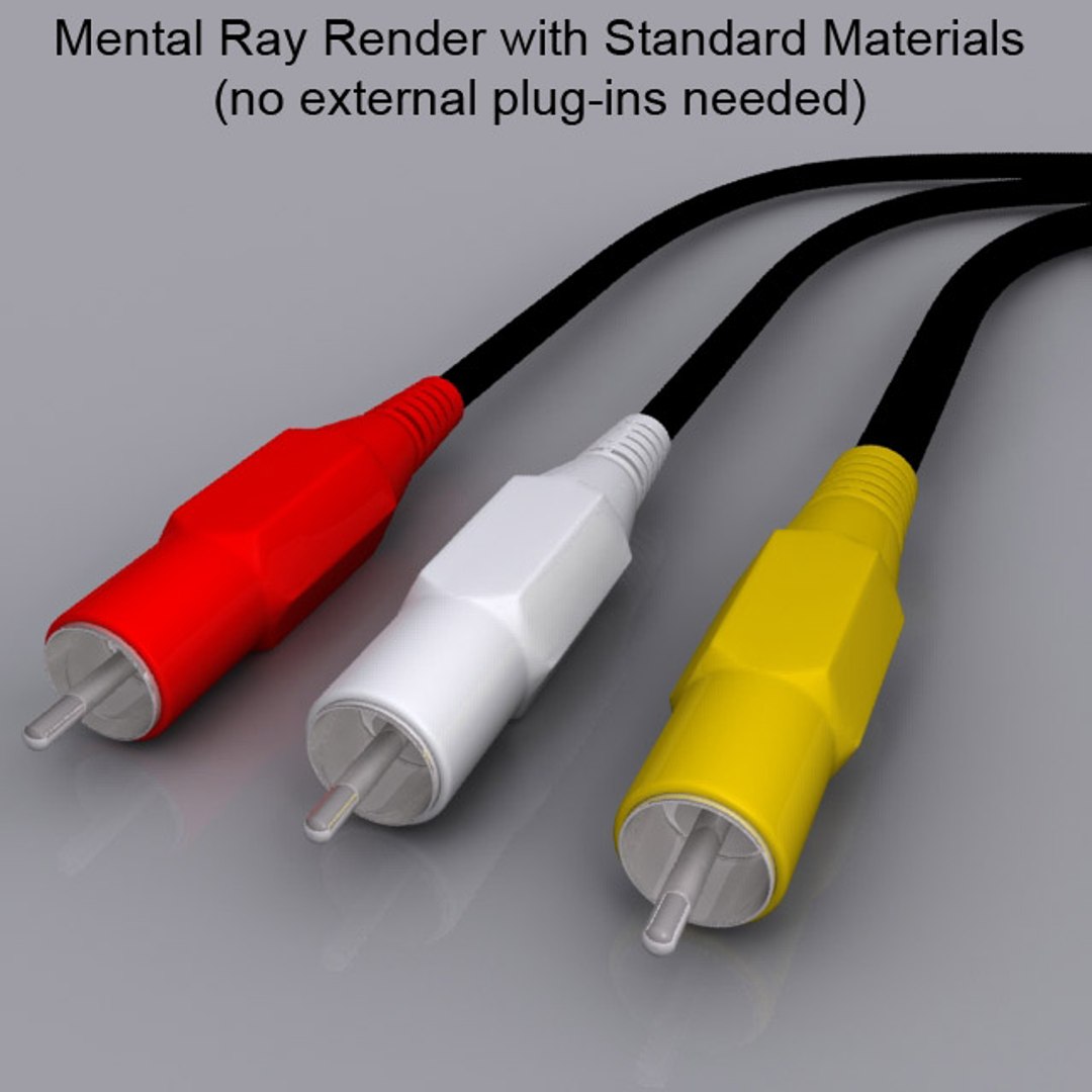 Rca Cable 3d Model