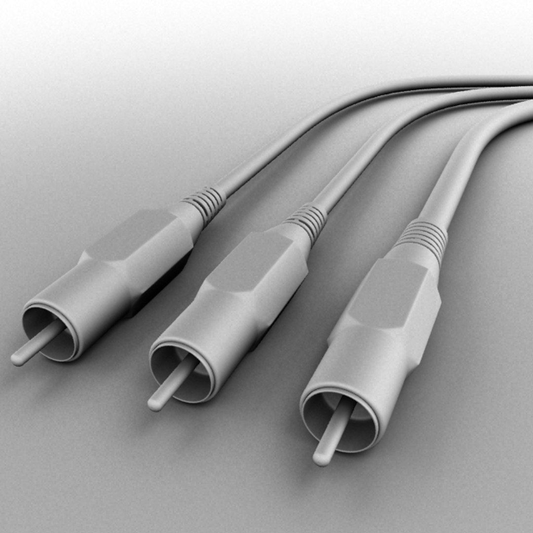 Rca Cable 3d Model