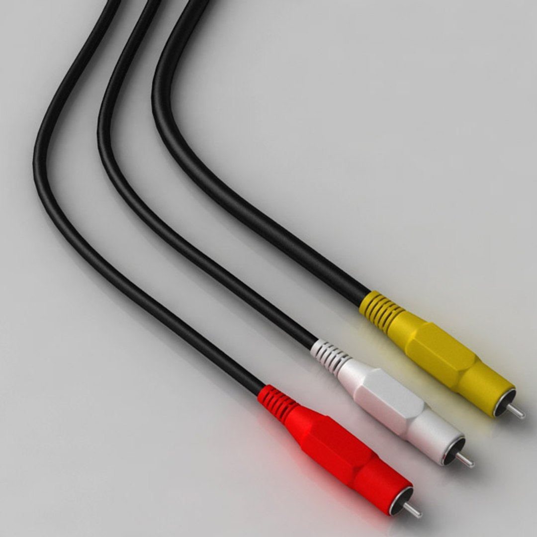Rca Cable 3d Model