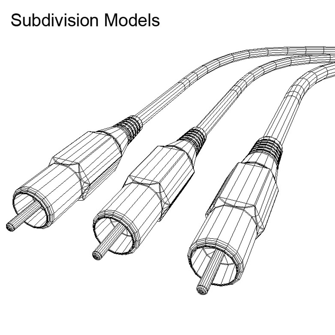 Rca Cable 3d Model