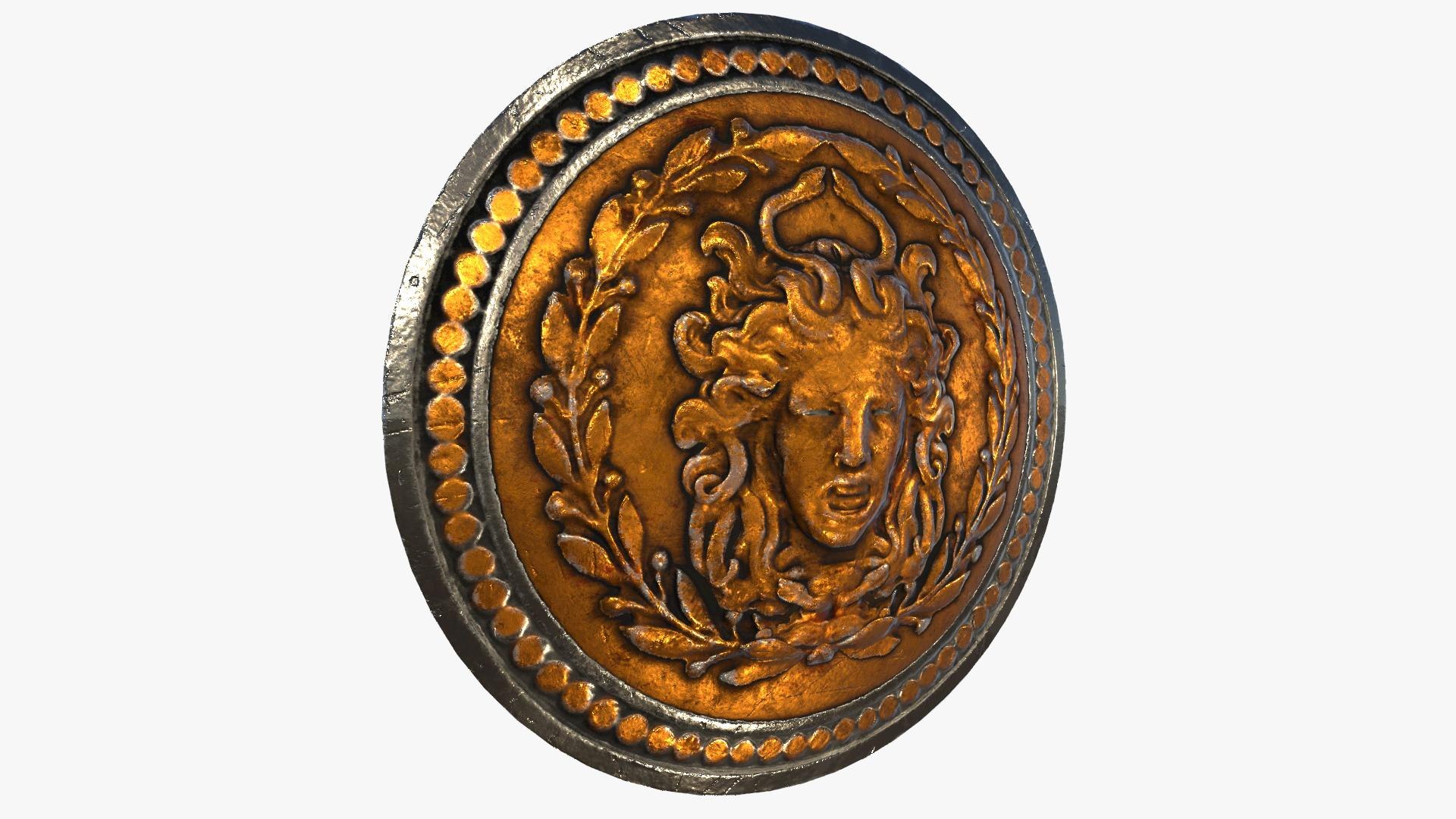 3D Fantasy Shield RPG Aspis Porpax Greek Buckler Heater Hoplite Kite ...