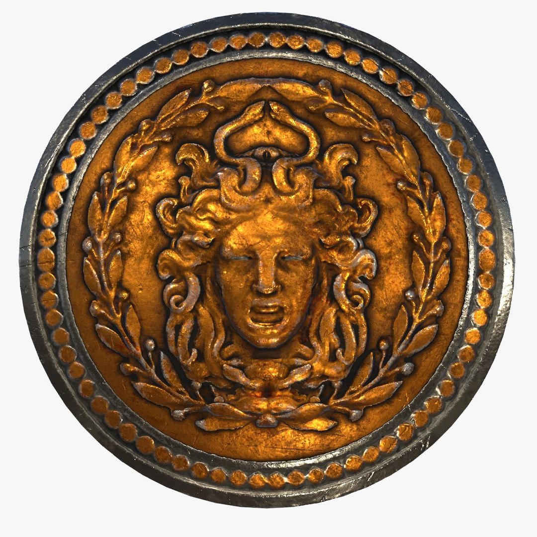 3D Fantasy Shield RPG Aspis Porpax Greek Buckler Heater Hoplite Kite ...