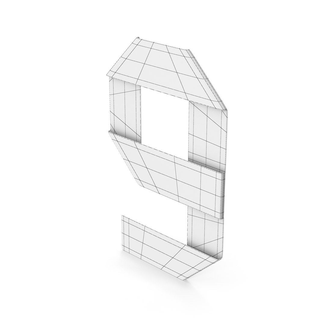 Red Ribbon Number 9 3D Model - TurboSquid 2166259