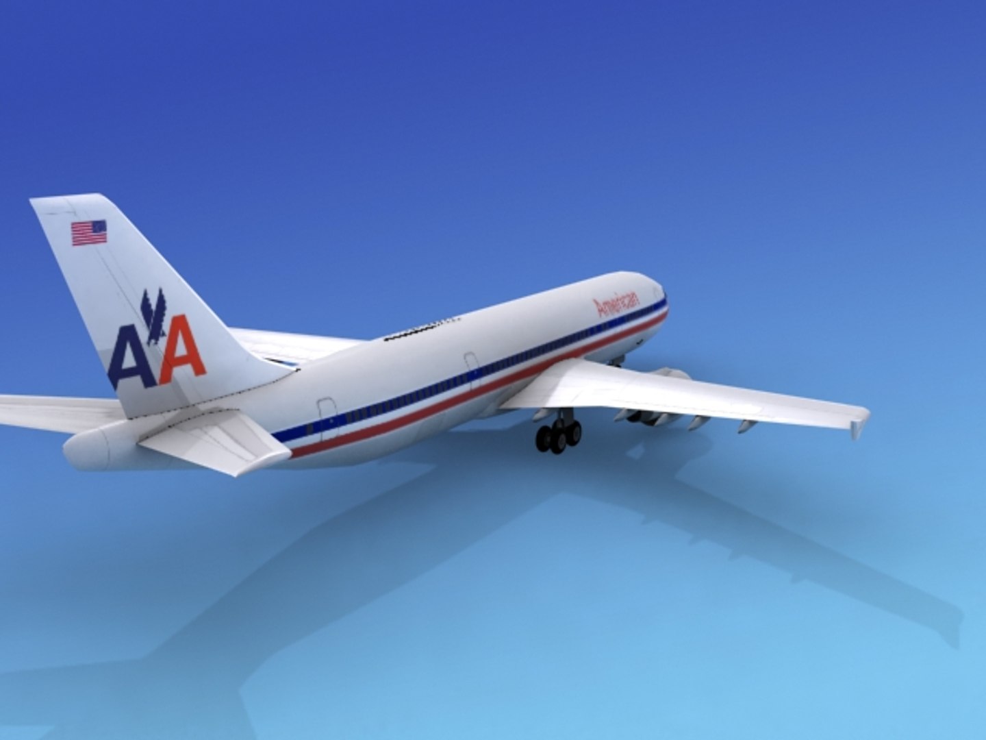 3d model airline airbus a300