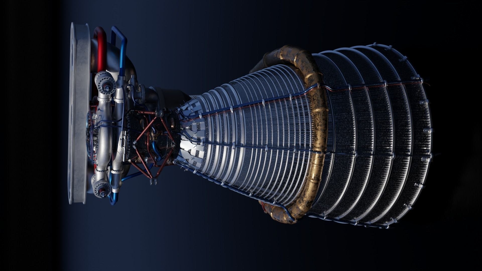 F-1 Rocket Engine 3D Model - TurboSquid 1729676