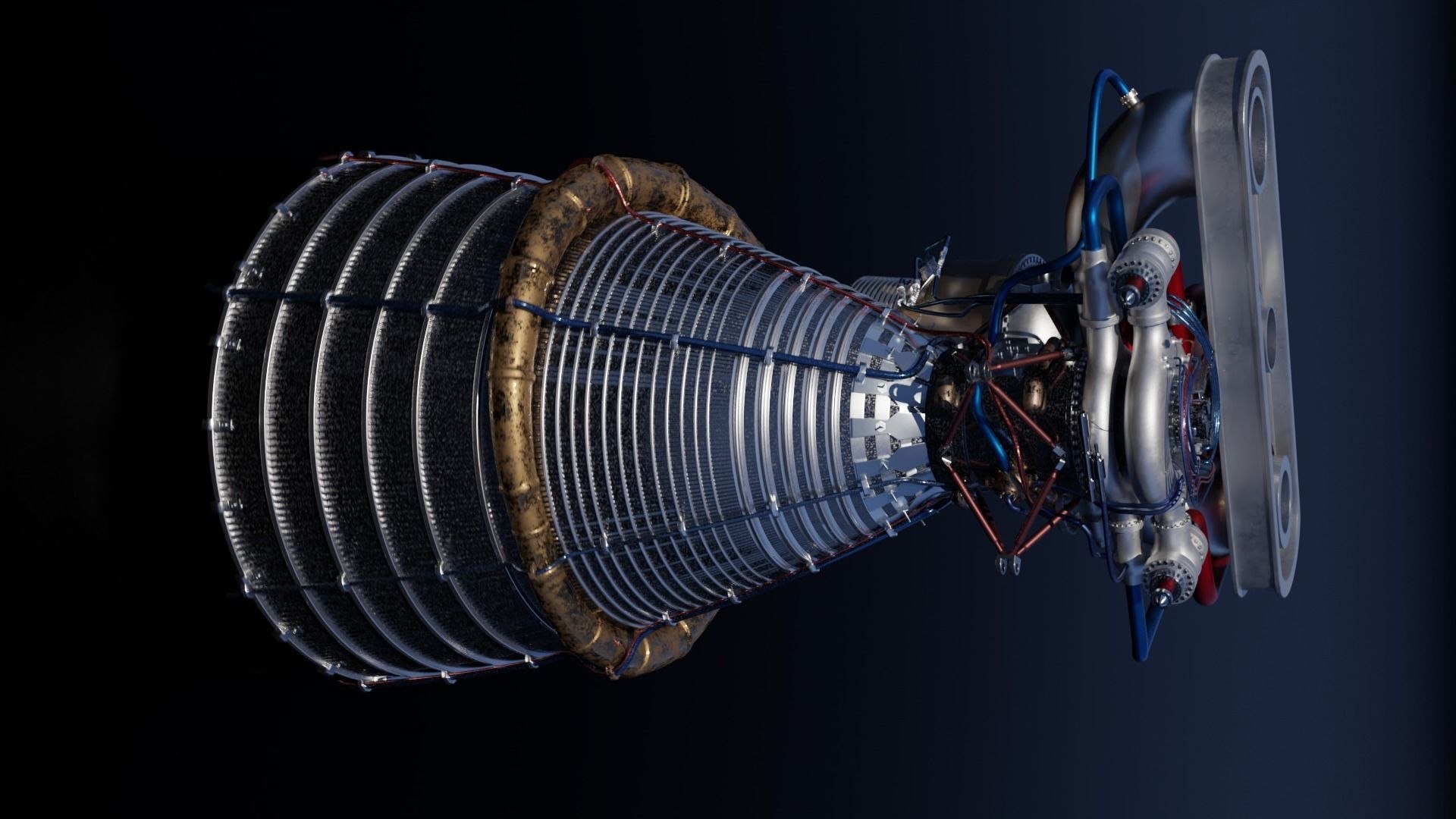 F-1 Rocket Engine 3D Model - TurboSquid 1729676