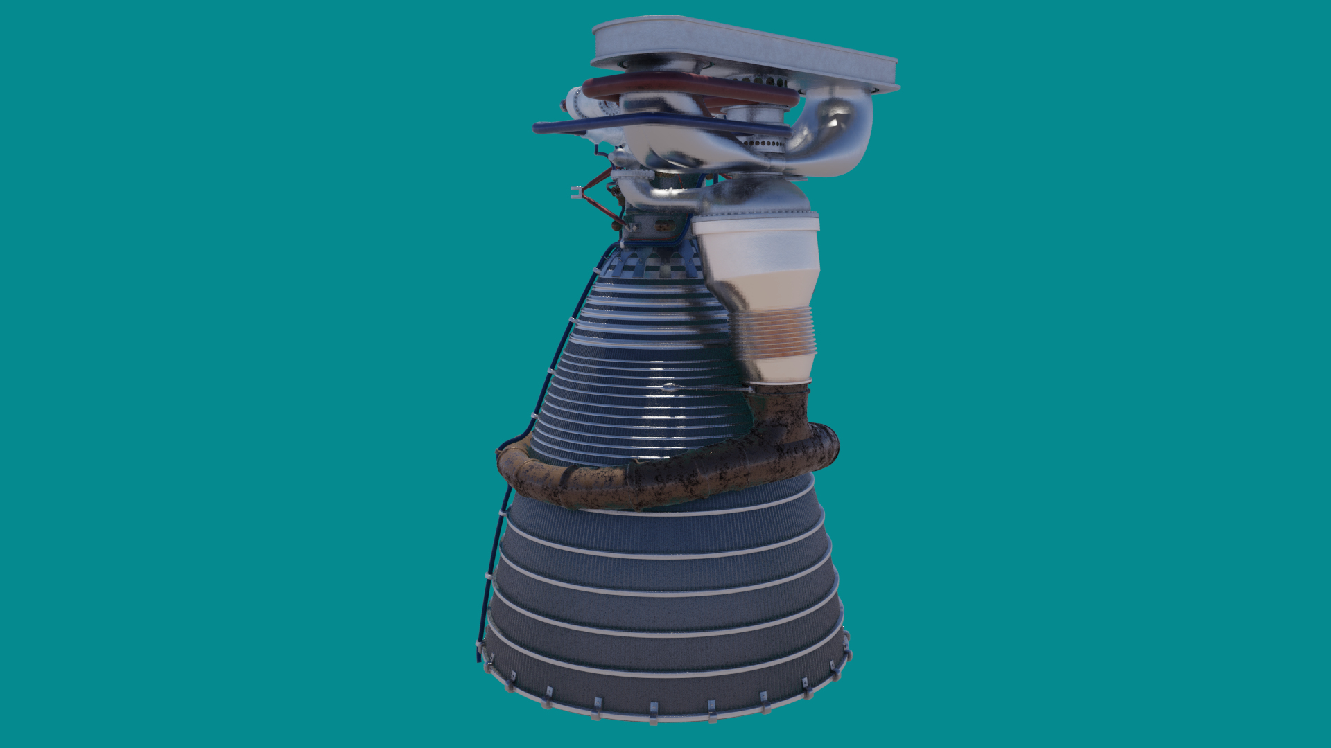 F-1 Rocket Engine 3D Model - TurboSquid 1729676