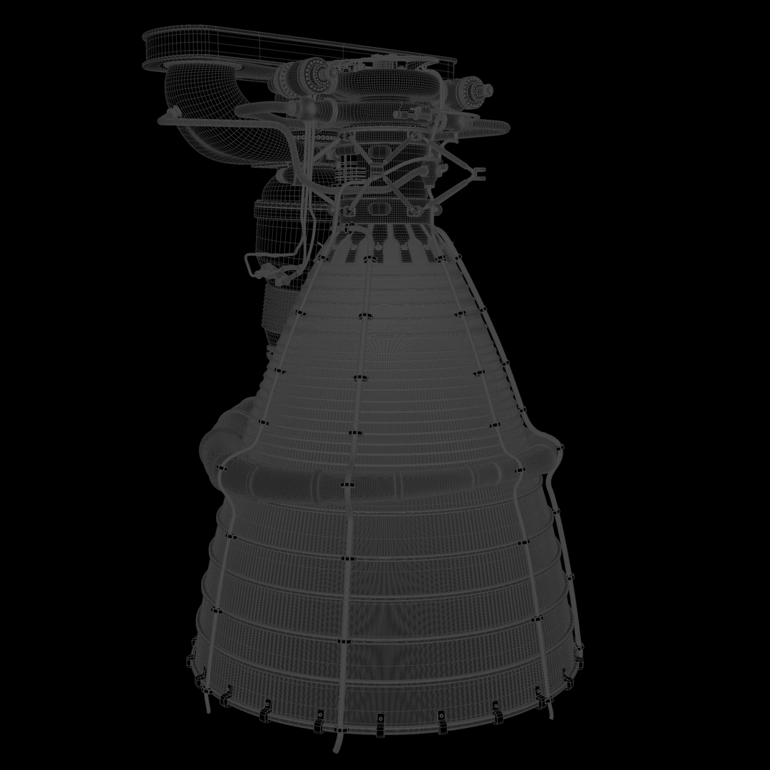 F-1 Rocket Engine 3D model - TurboSquid 1729676