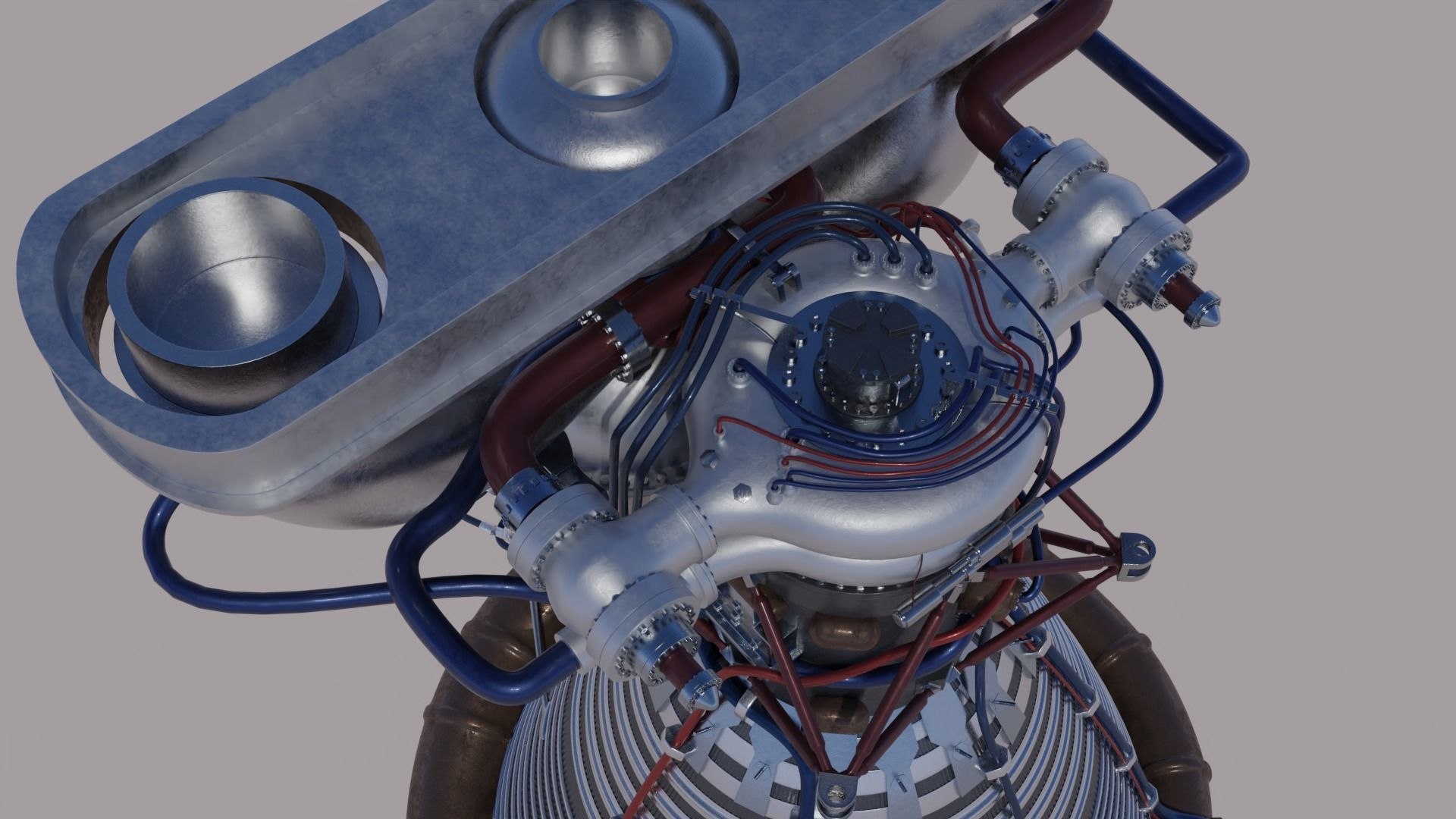 F-1 Rocket Engine 3D Model - TurboSquid 1729676