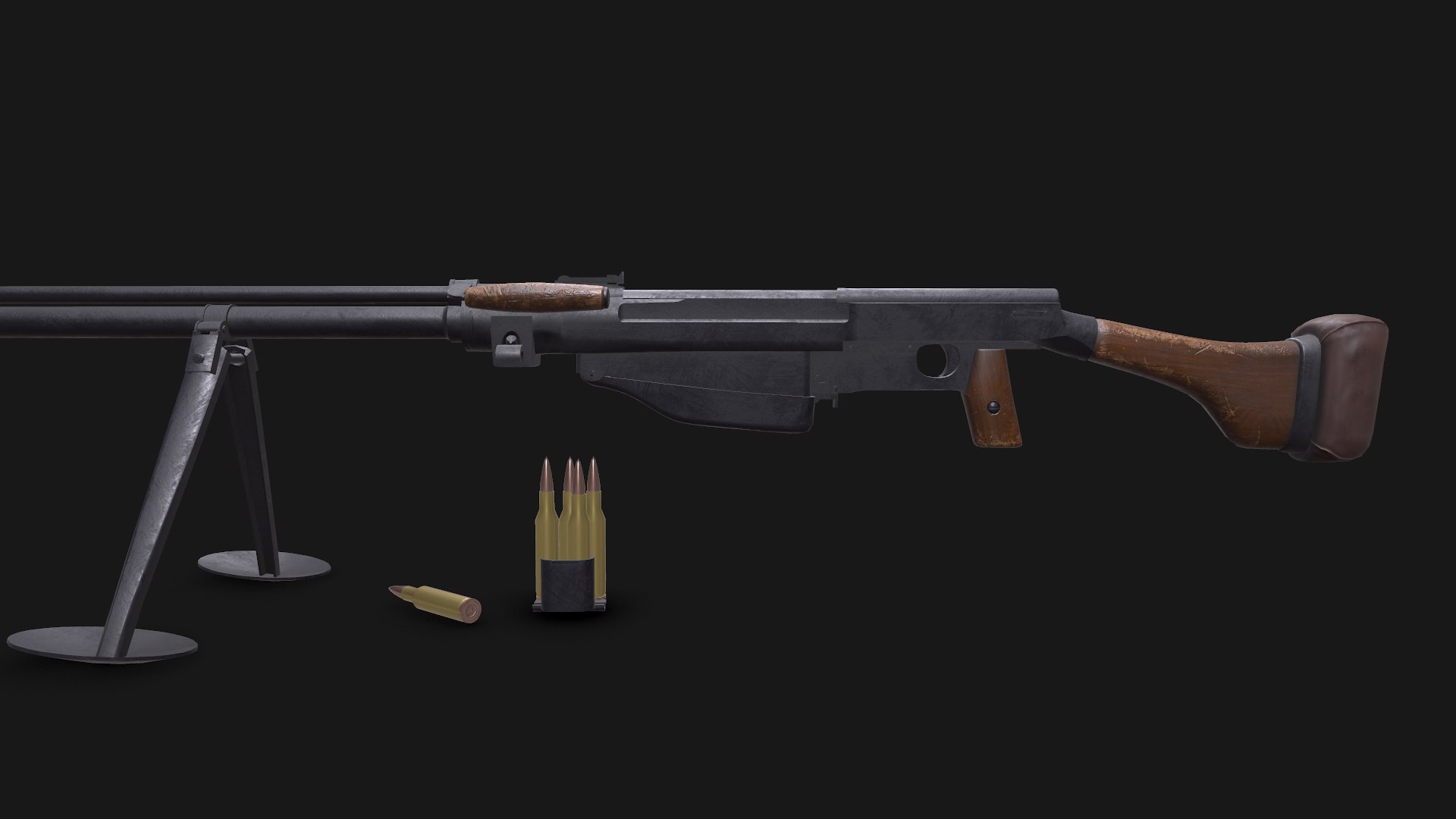 PTRS-41 Anti-tank Rifle Low-poly PBR 3D Model - TurboSquid 2015606