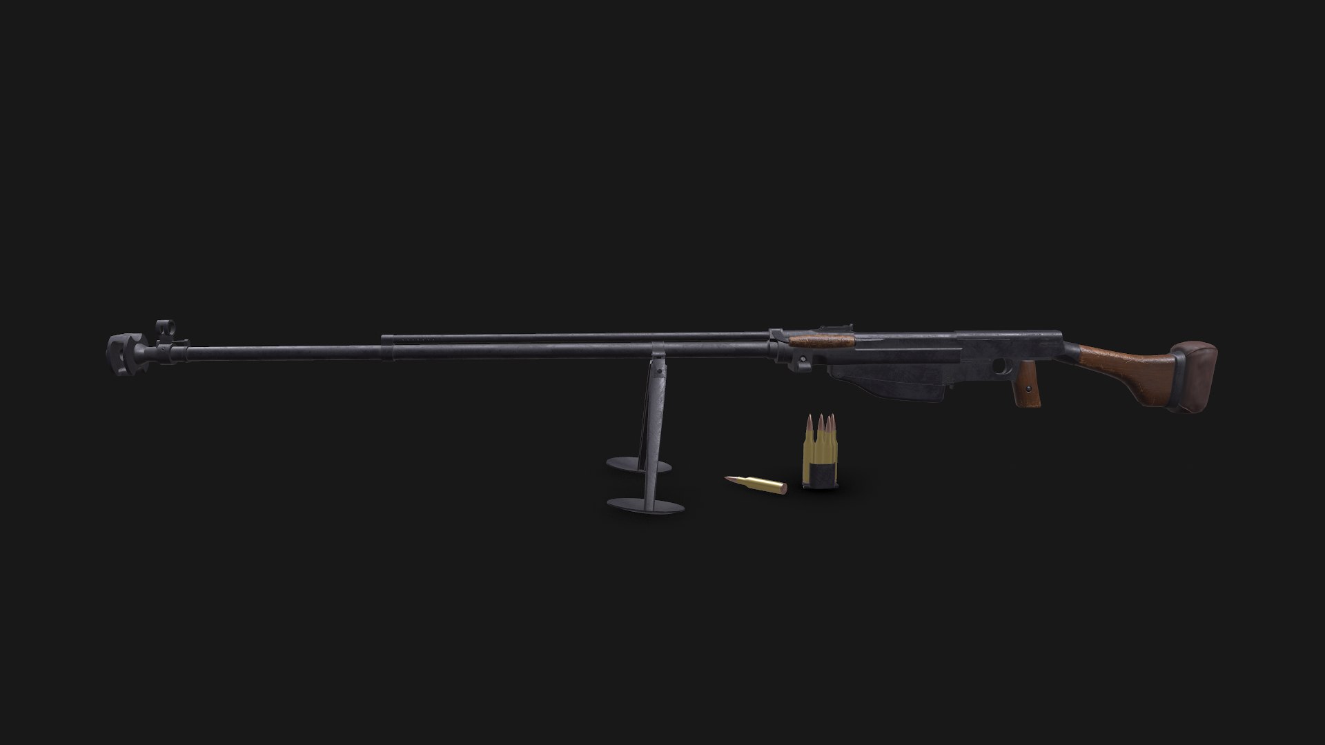 PTRS-41 Anti-tank Rifle Low-poly PBR 3D Model - TurboSquid 2015606