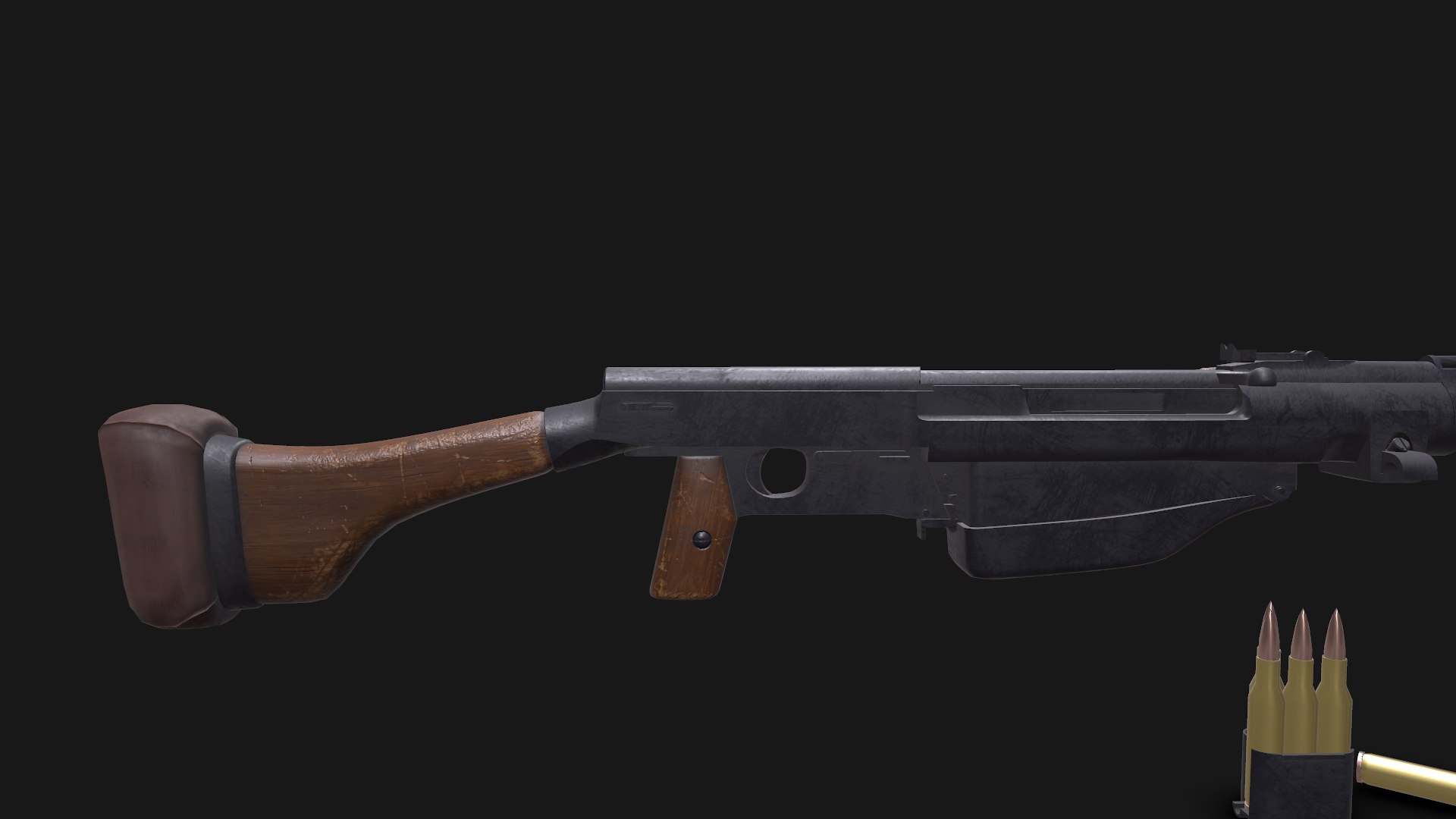PTRS-41 Anti-tank Rifle Low-poly PBR 3D Model - TurboSquid 2015606