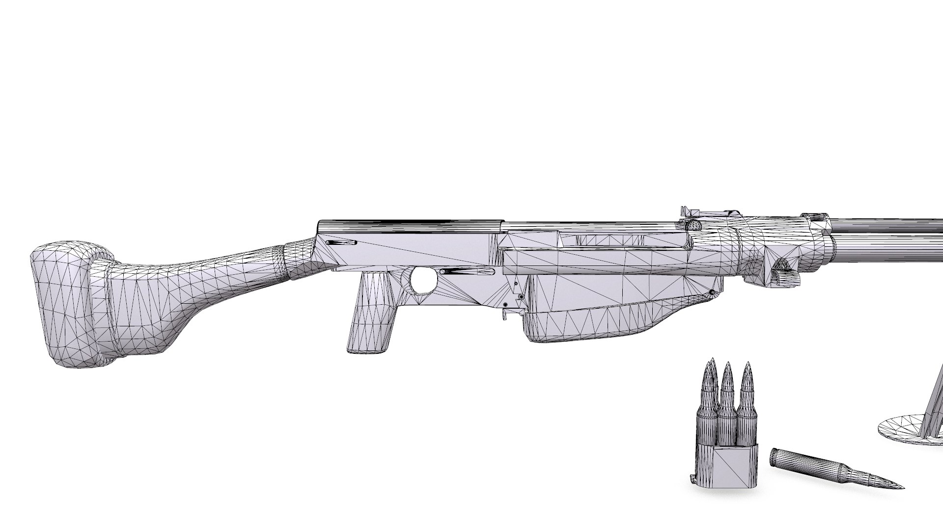 PTRS-41 Anti-tank Rifle Low-poly PBR 3D model - TurboSquid 2015606