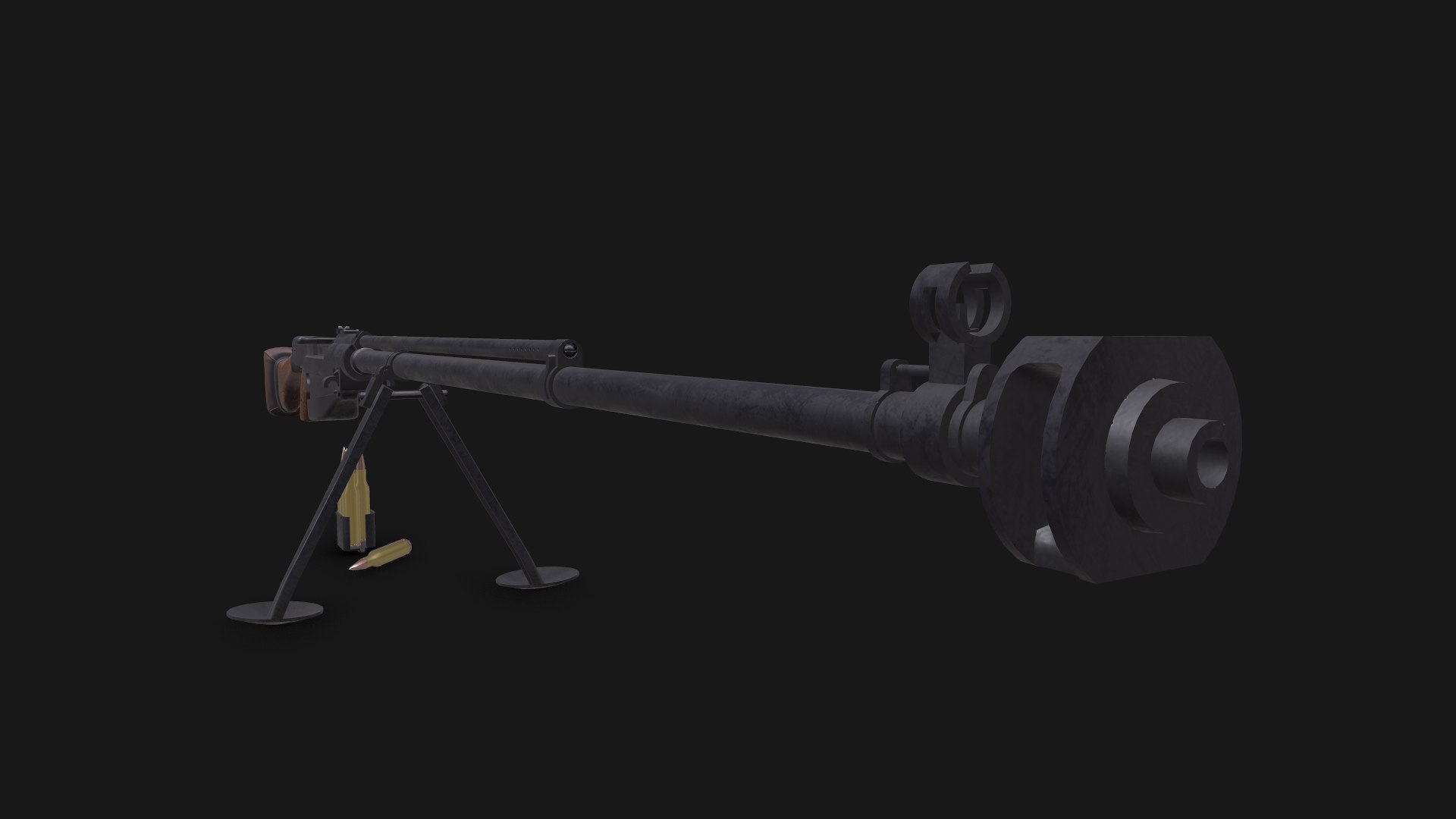 PTRS-41 Anti-tank Rifle Low-poly PBR 3D Model - TurboSquid 2015606