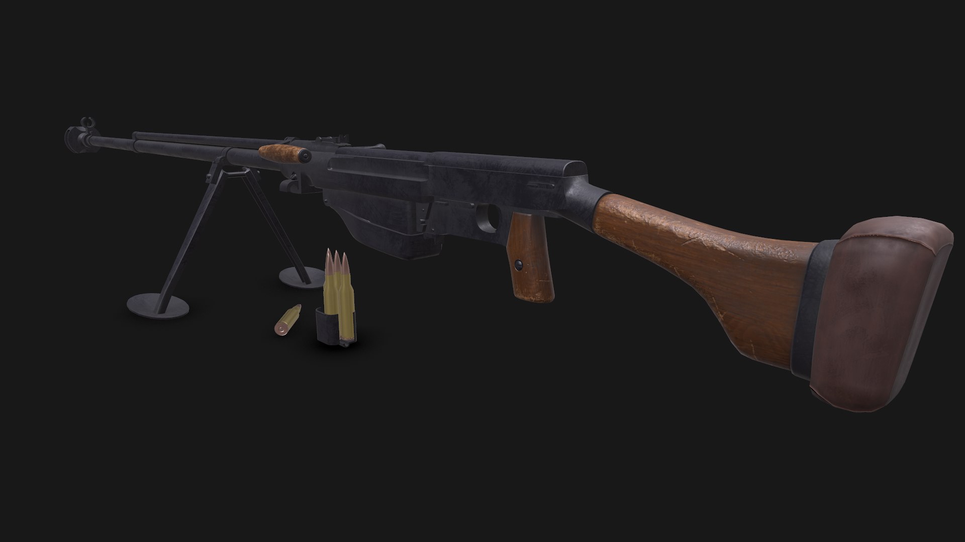 PTRS-41 Anti-tank Rifle Low-poly PBR 3D Model - TurboSquid 2015606