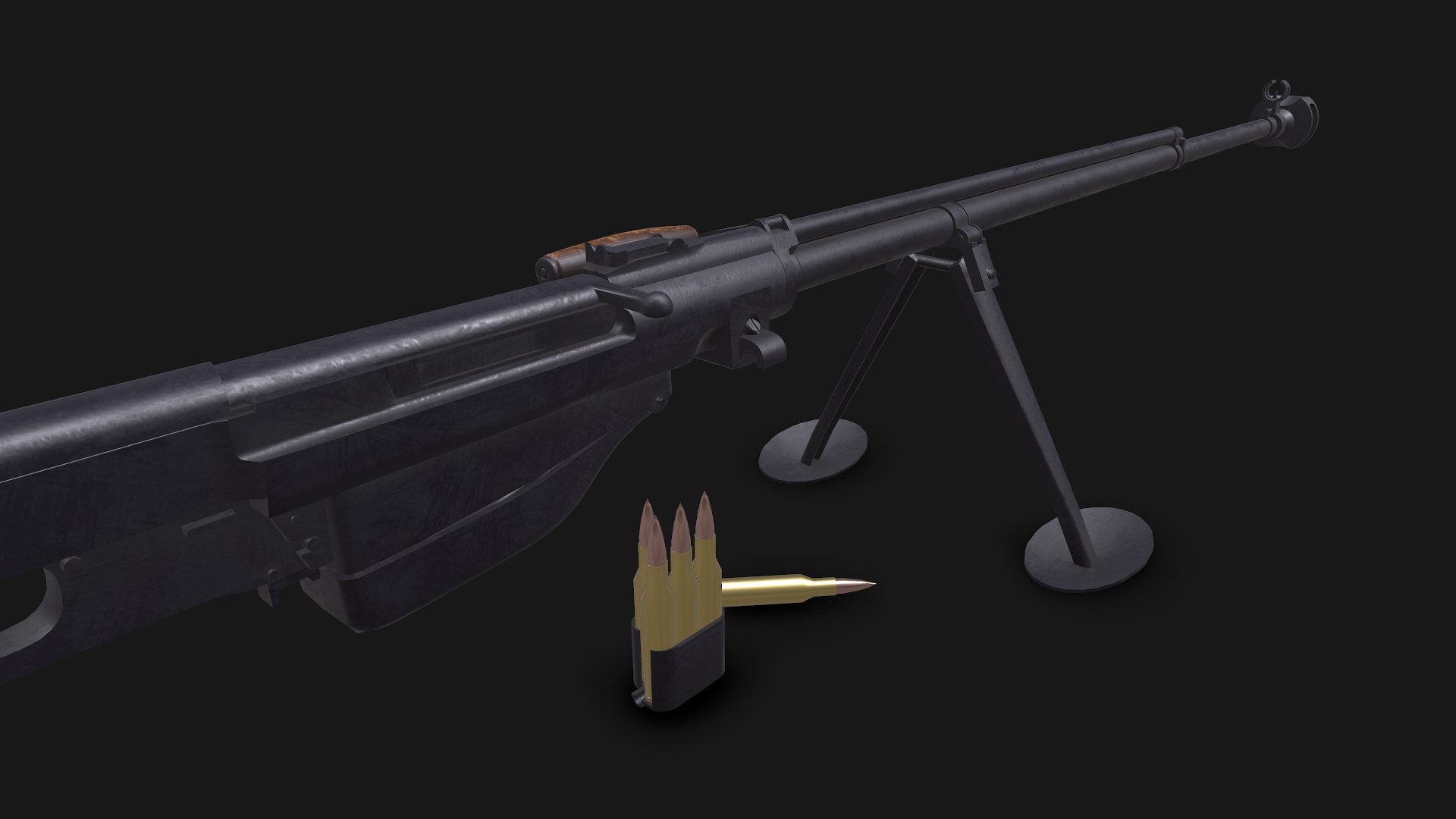 PTRS-41 Anti-tank Rifle Low-poly PBR 3D Model - TurboSquid 2015606