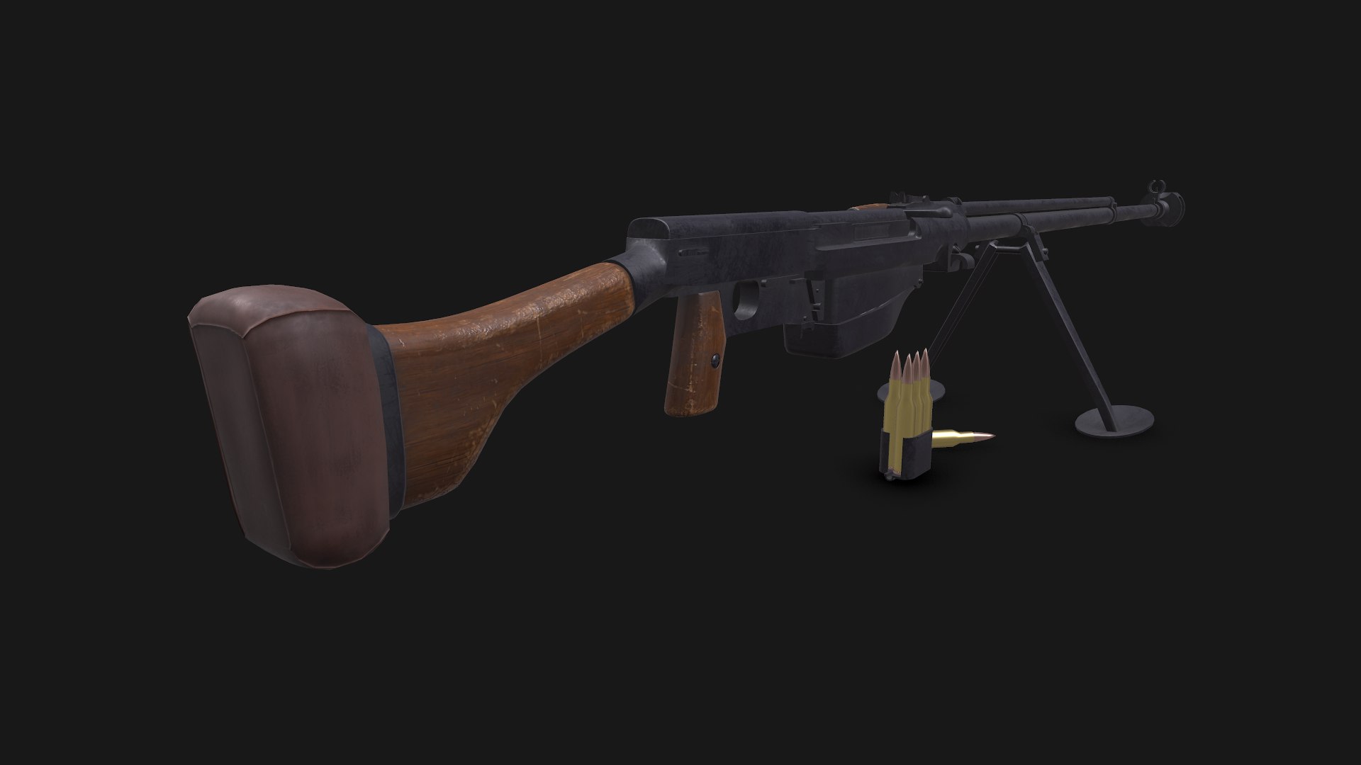 PTRS-41 Anti-tank Rifle Low-poly PBR 3D Model - TurboSquid 2015606