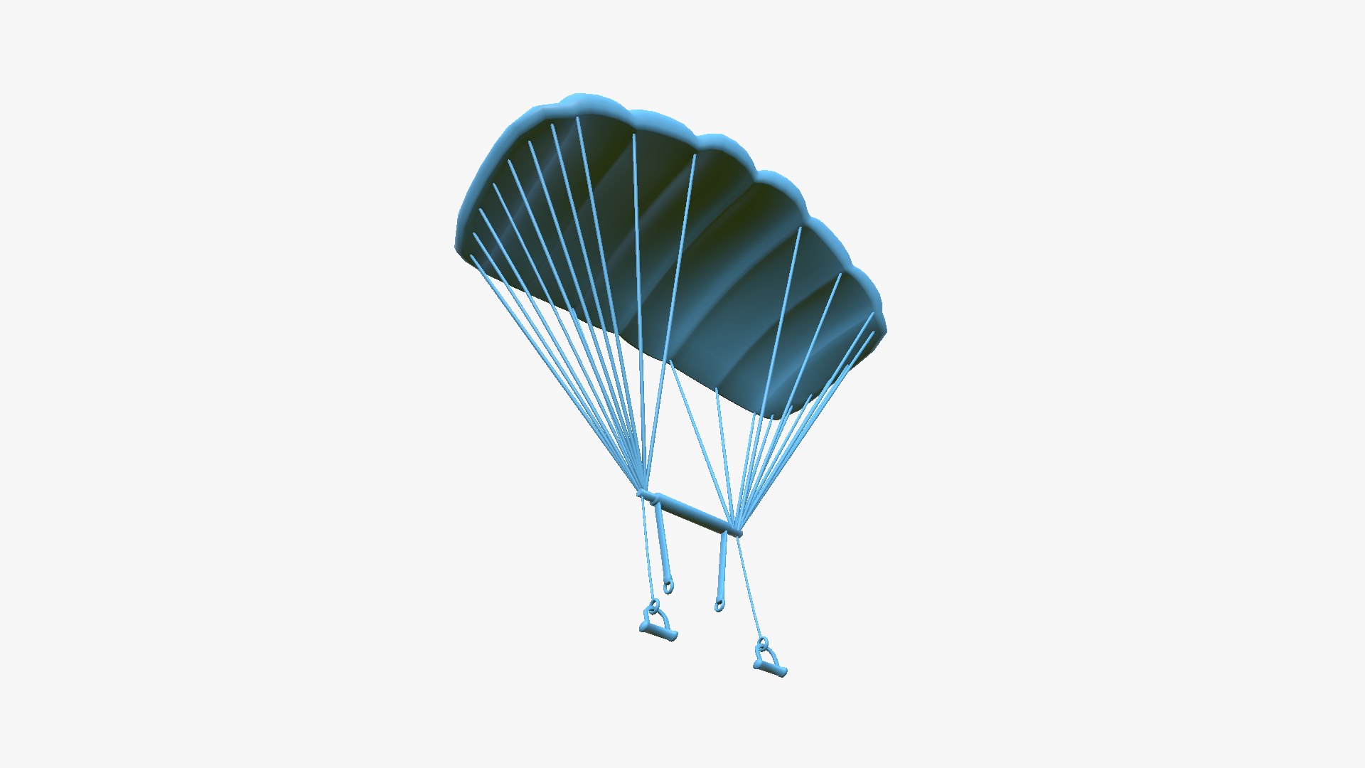 Parachute A12 Blue Camouflage - Character Accessories Design 3D Model ...