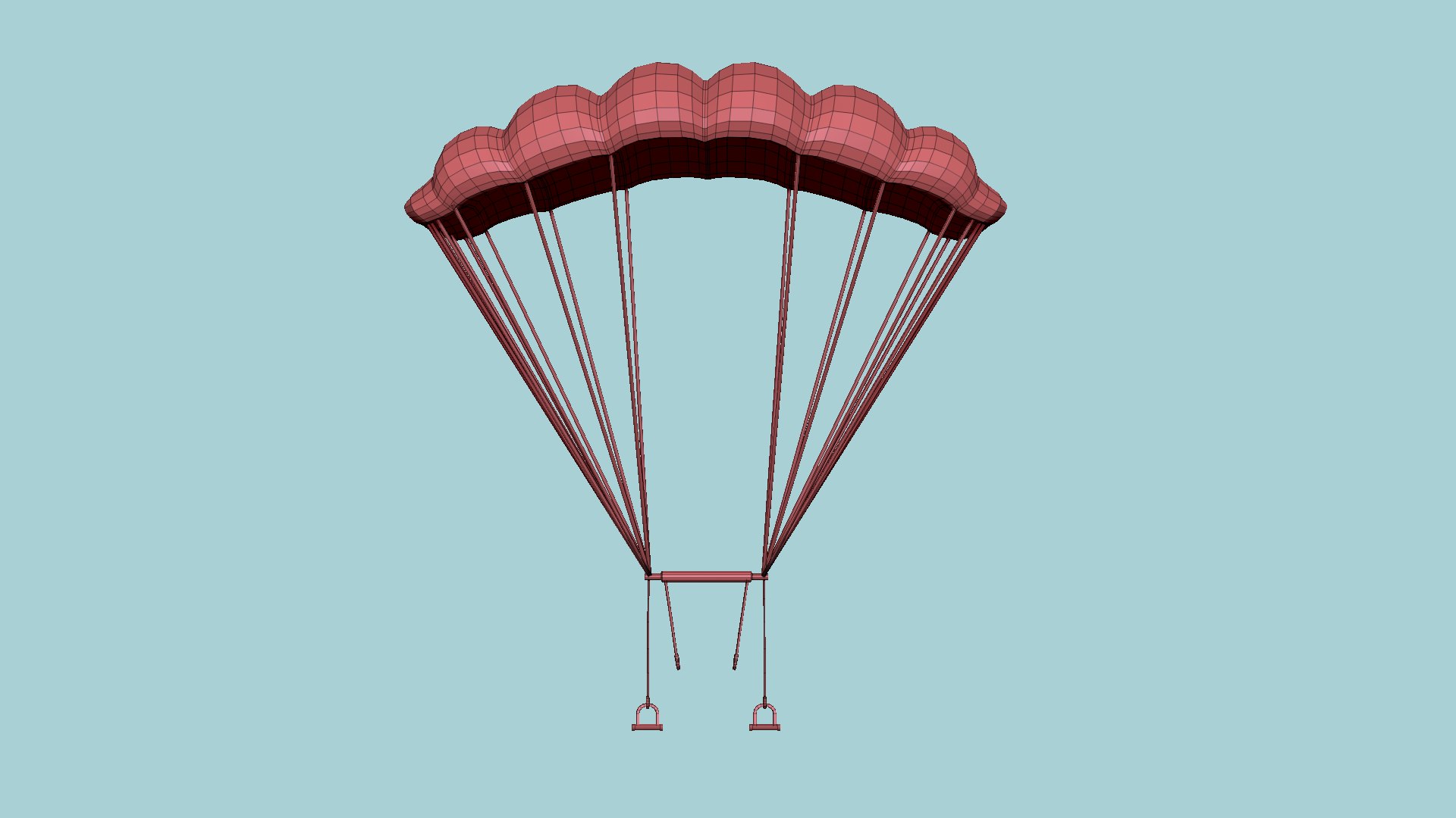 Parachute A12 Blue Camouflage - Character Accessories Design 3D Model ...
