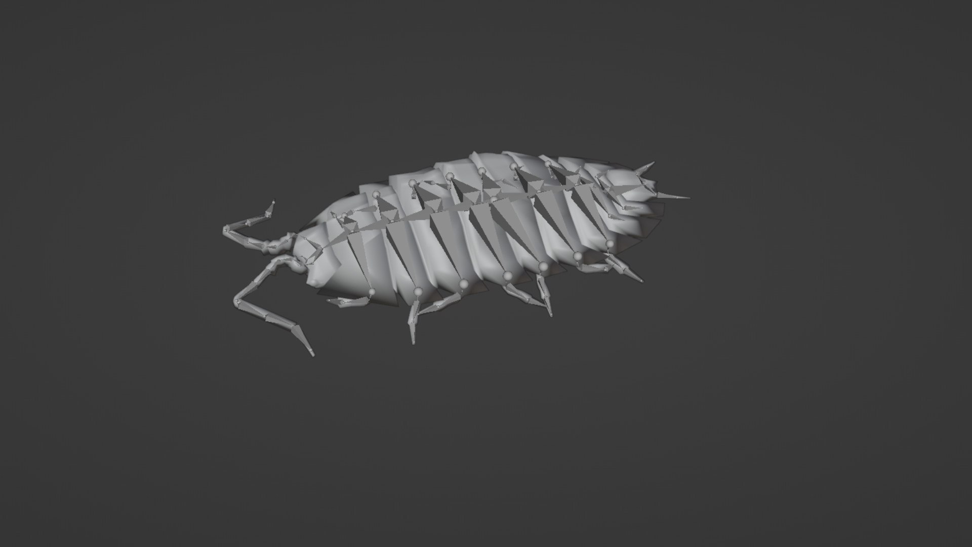 Oniscus Asellus Common Woodlouse Animated 3D Model - TurboSquid 2006425