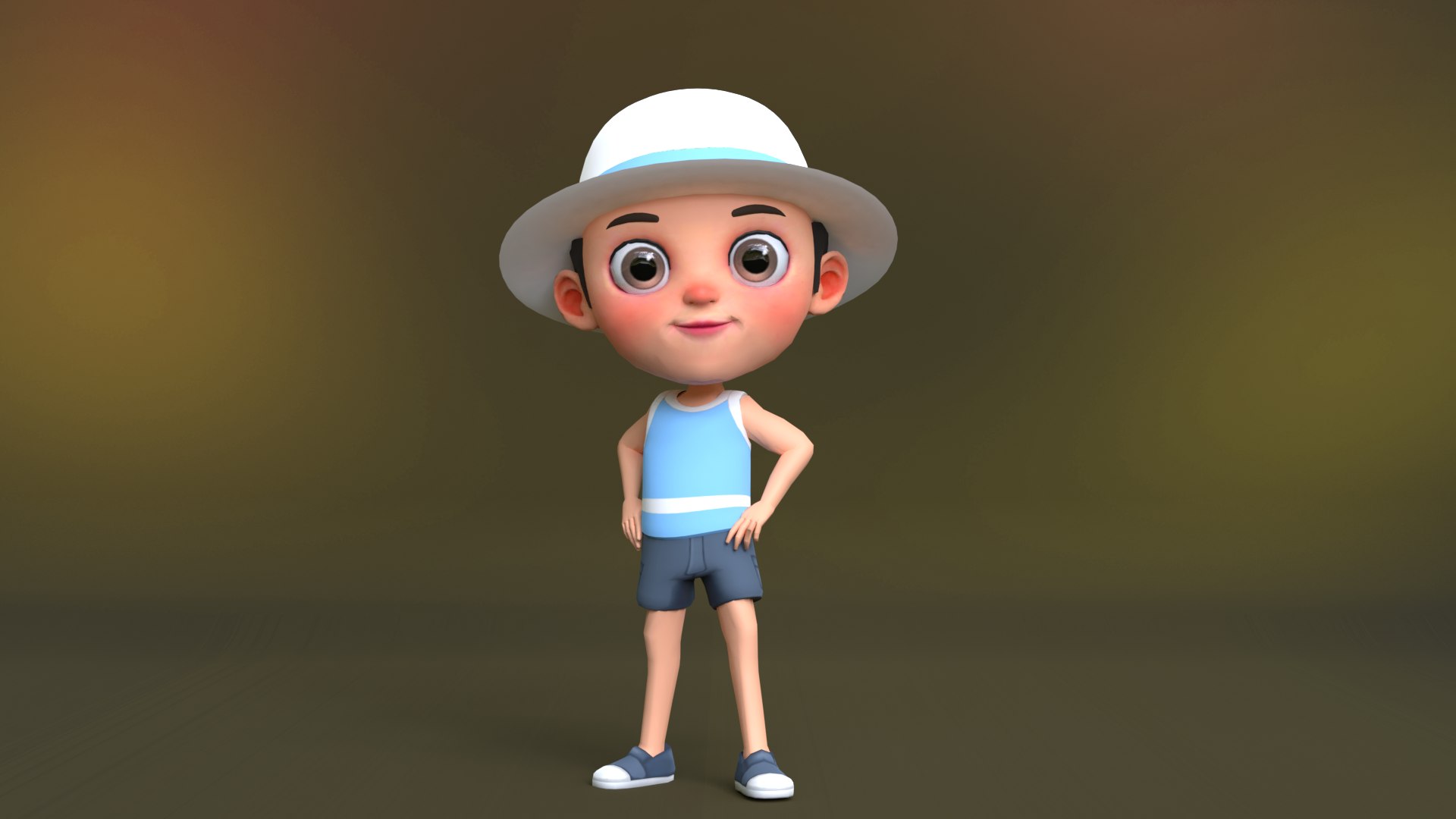 Kid Character Summer Outfit model - TurboSquid 1892168