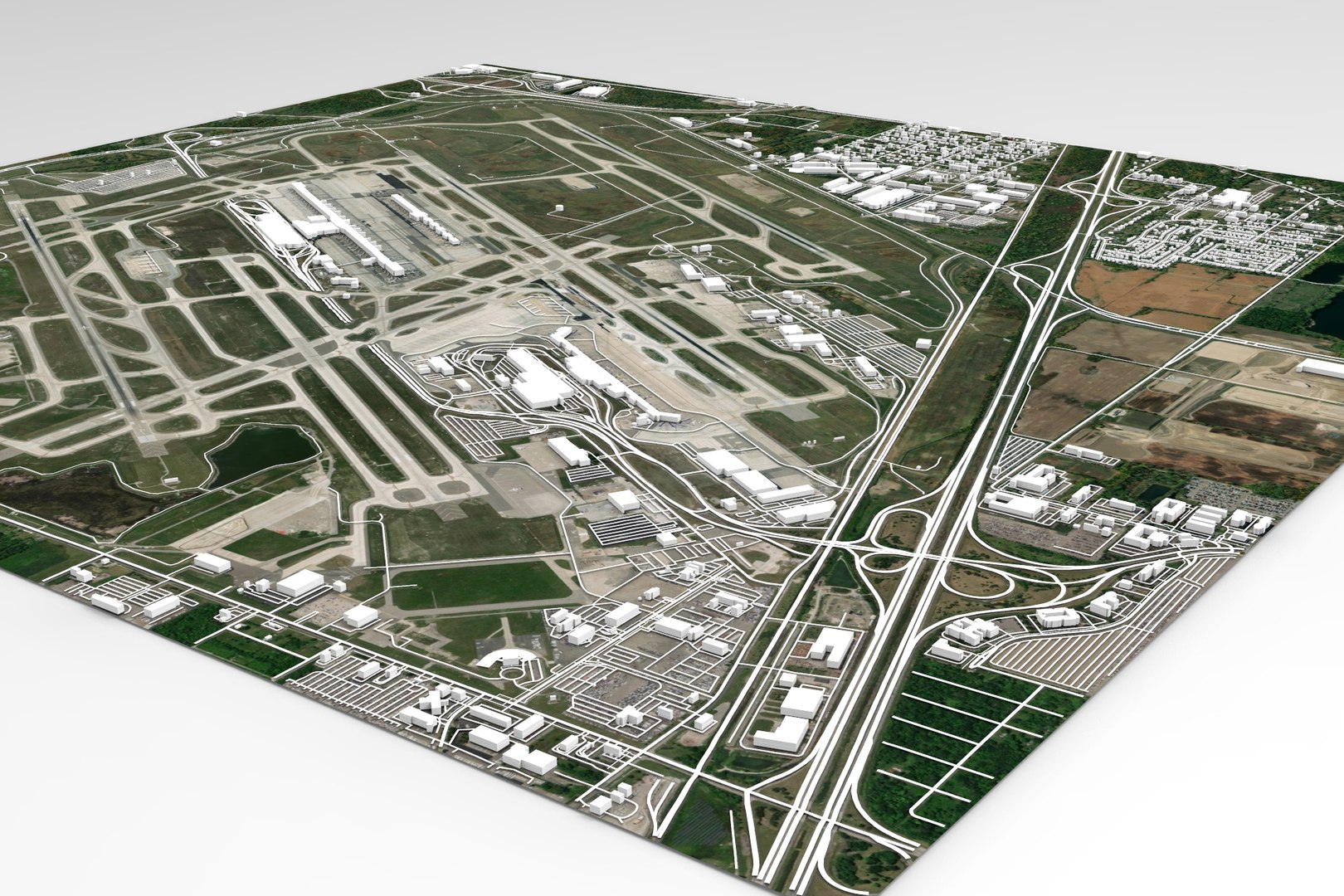 3D Detroit Metropolitan Airport - TurboSquid 2040100