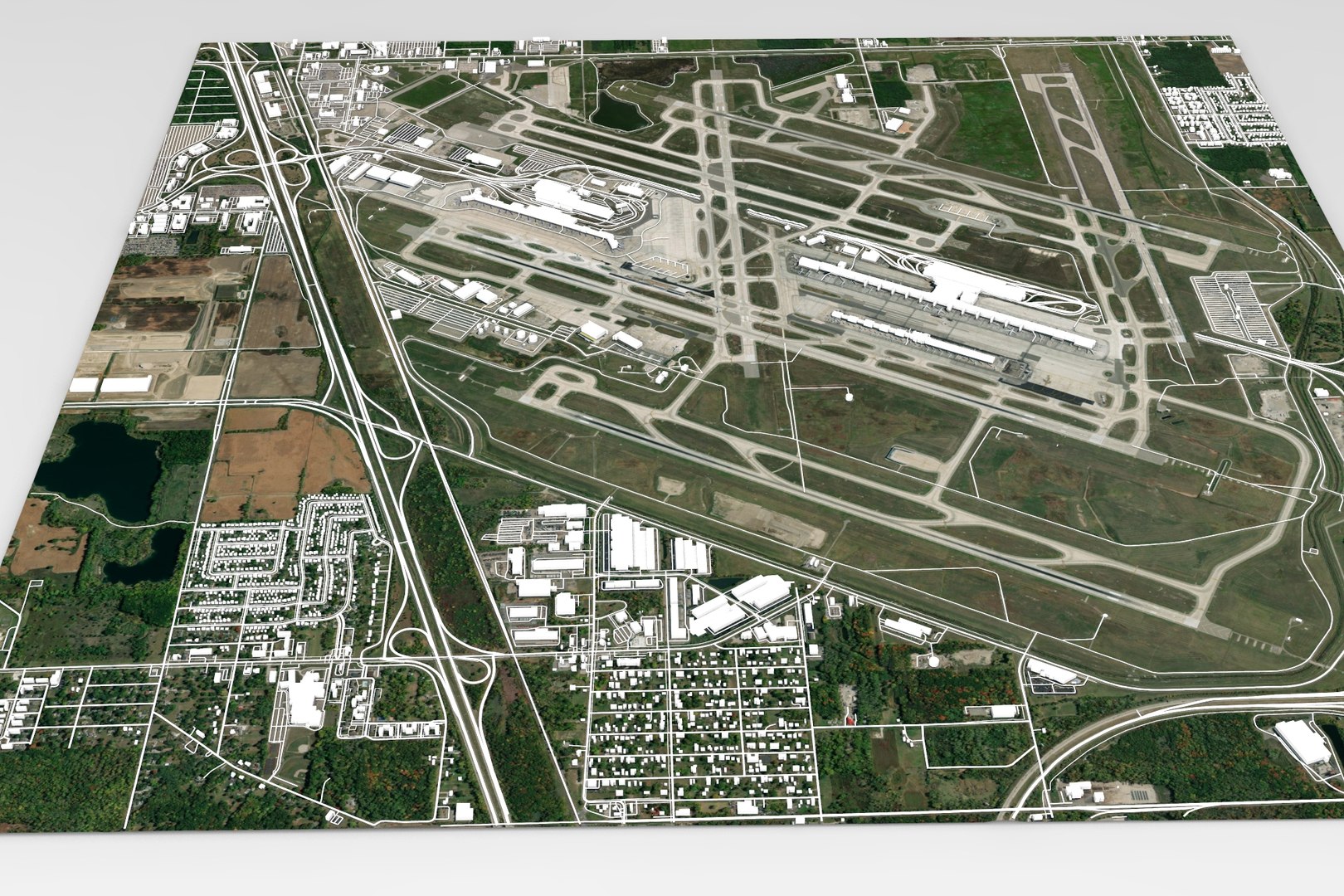 3D Detroit Metropolitan Airport - TurboSquid 2040100