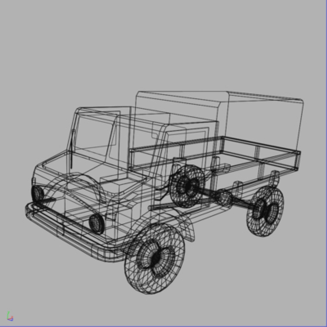 Mercedes Unimog Truck Transport 3d Model