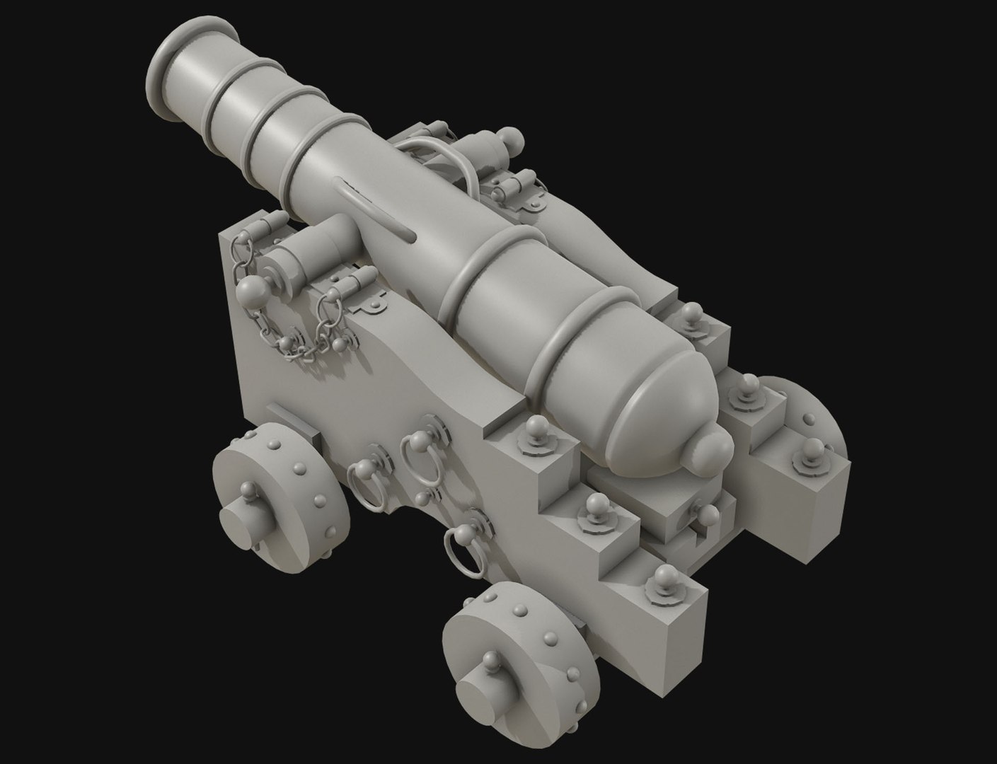 Cannon-3-Old Version 3D Model - TurboSquid 2304891