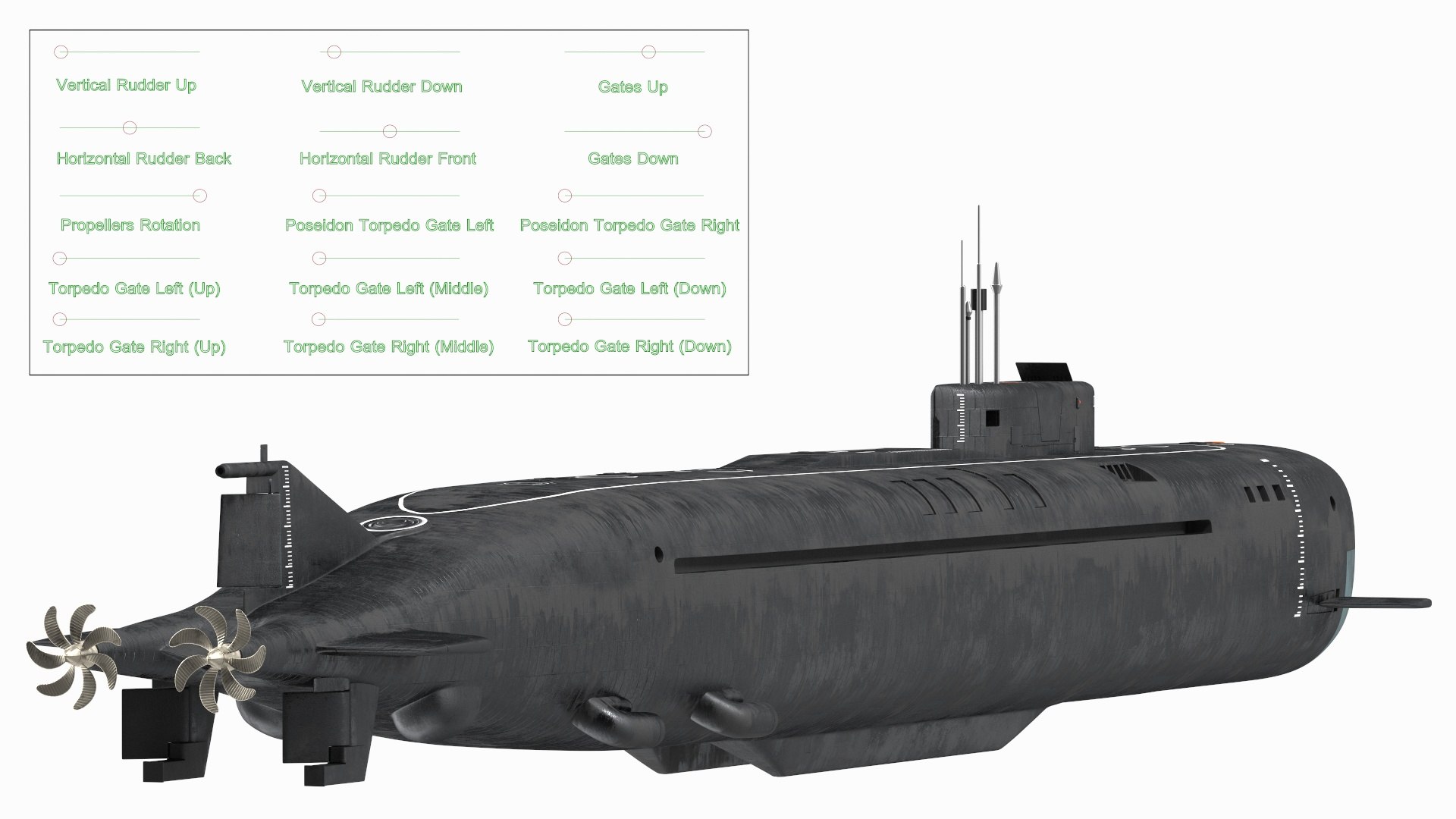 Submarine Belgorod K-329 OSCAR II Rigged 3D Model - TurboSquid 2016292