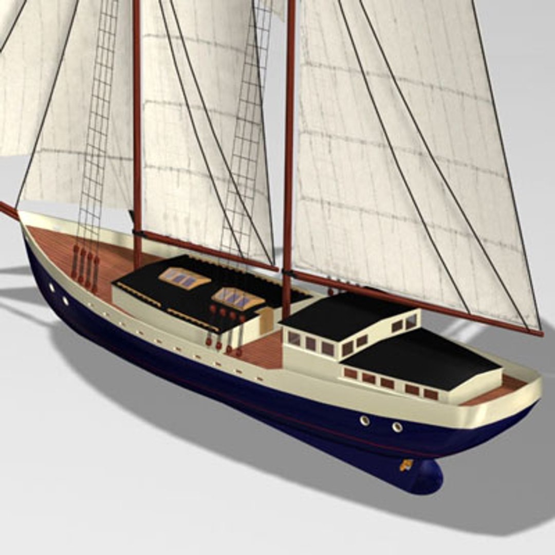 Schooner Clipper 3d Model