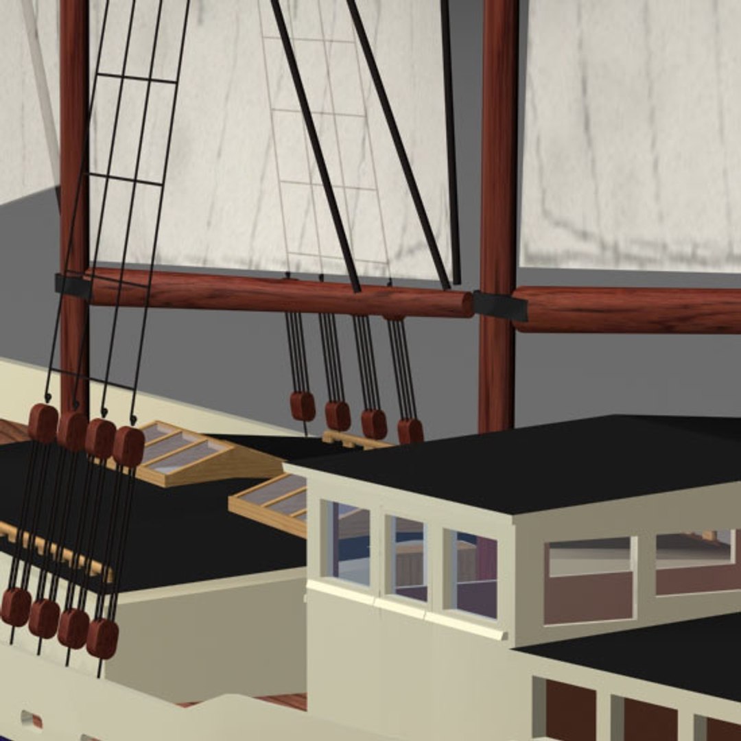 Schooner Clipper 3d Model