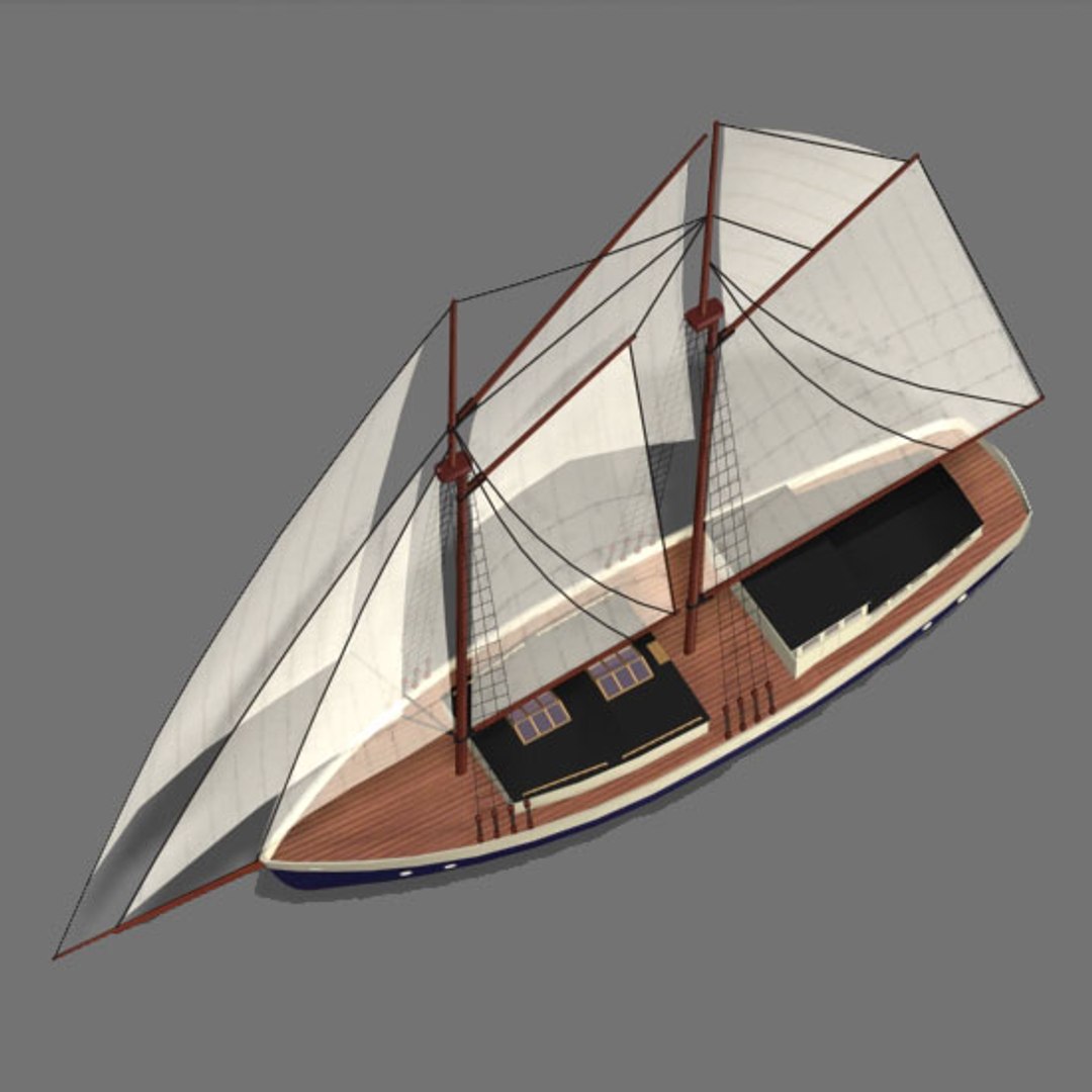 Schooner Clipper 3d Model