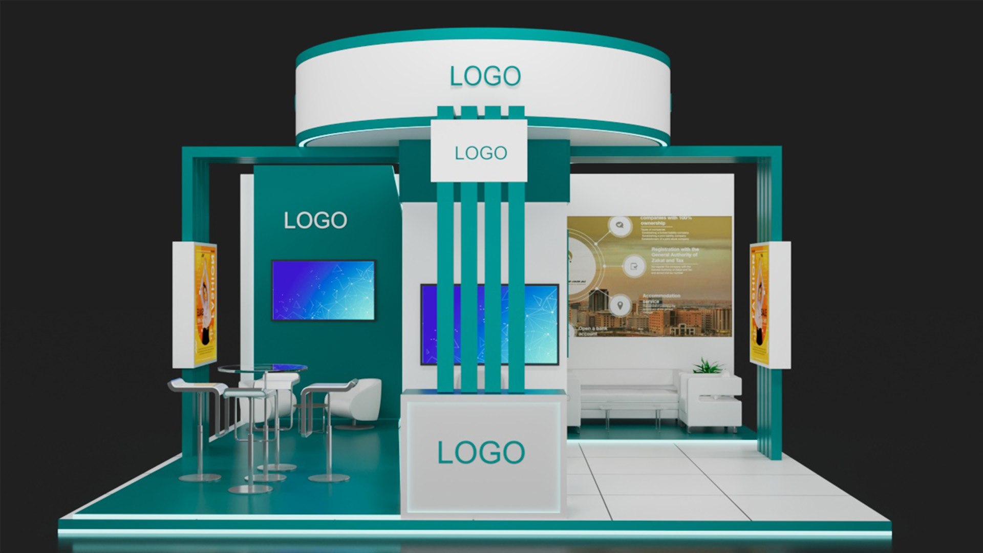 3D 6x6 Meter Exhibition Booth - TurboSquid 2254562
