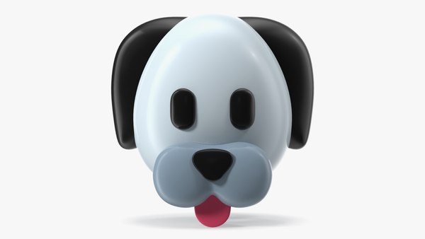 Dog Face Emoji 3D - TurboSquid 1870624