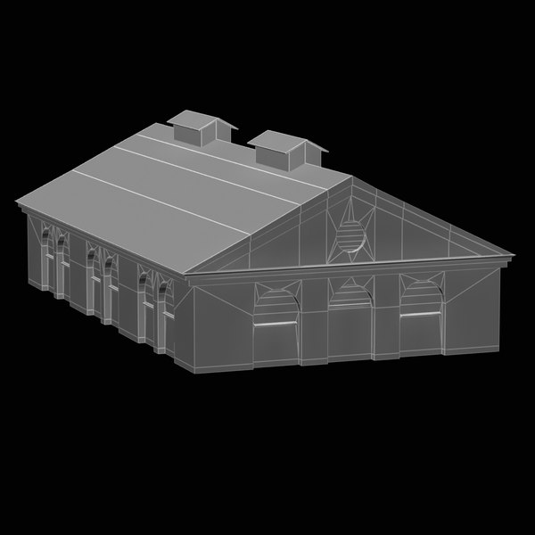 3d model of old store building