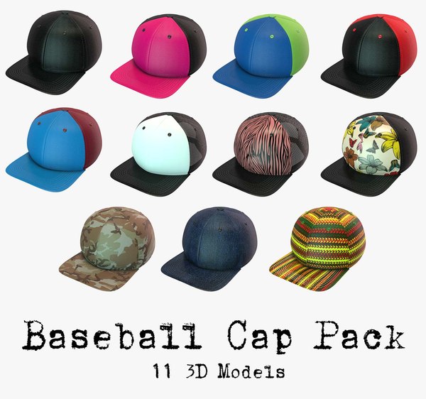 blue maroon baseball cap c4d