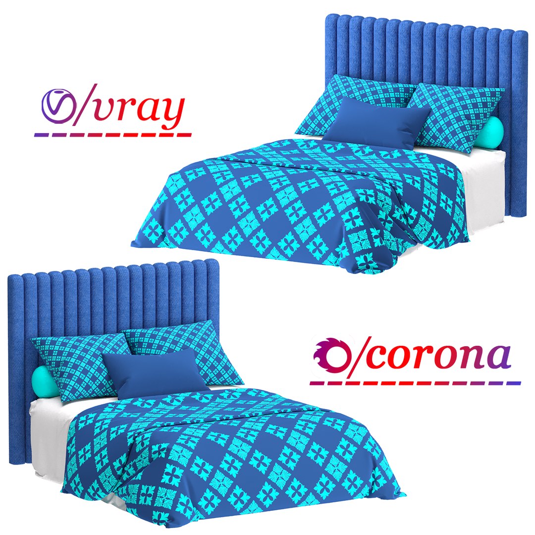 3D Double bed-01 - TurboSquid 2083359