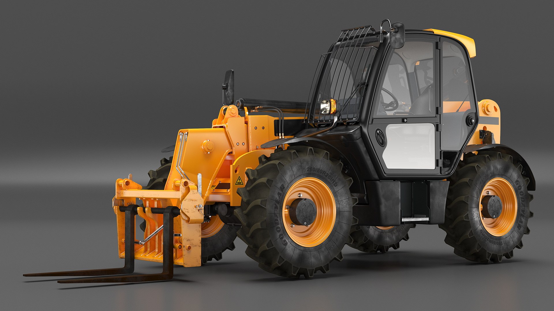 Telehandler Rigged for Cinema 4D 3D model - TurboSquid 2178096