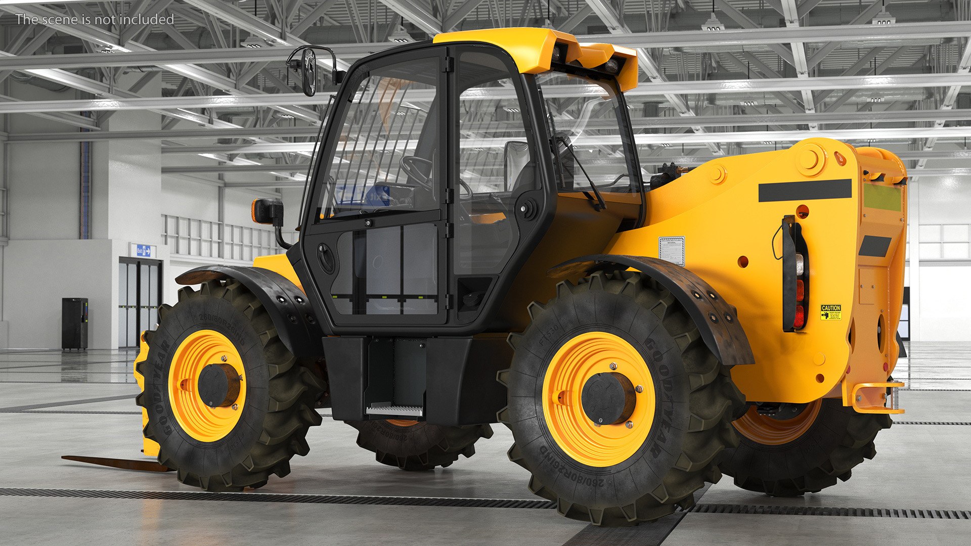 Telehandler Rigged for Cinema 4D 3D model - TurboSquid 2178096