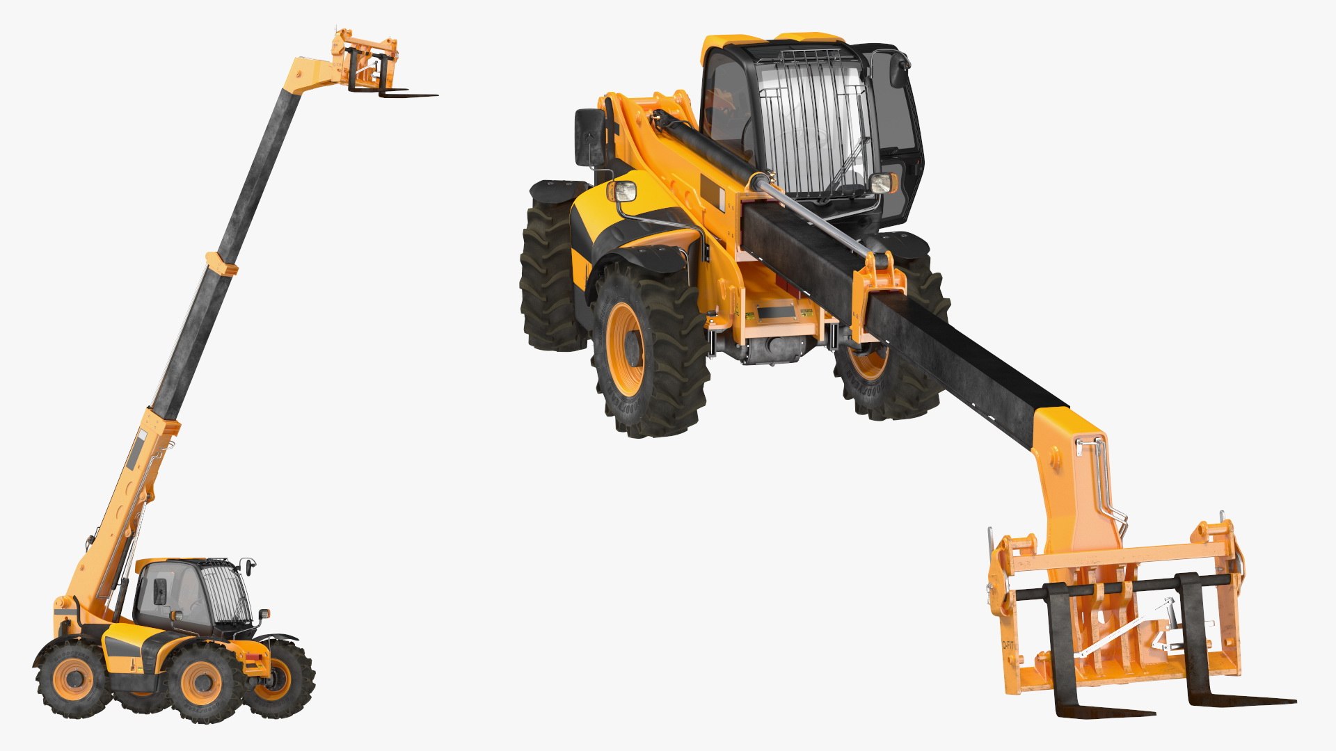 Telehandler Rigged for Cinema 4D 3D model - TurboSquid 2178096