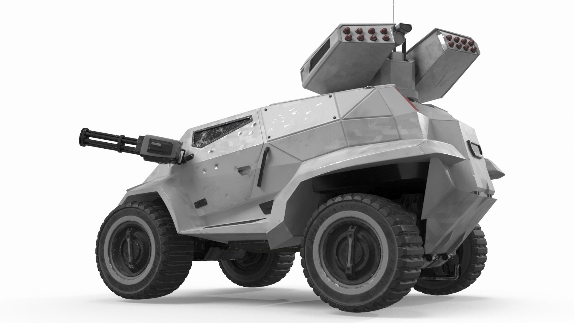 Old Fantastic War Vehicle Winter Color Rigged For Cinema 4D 3D ...